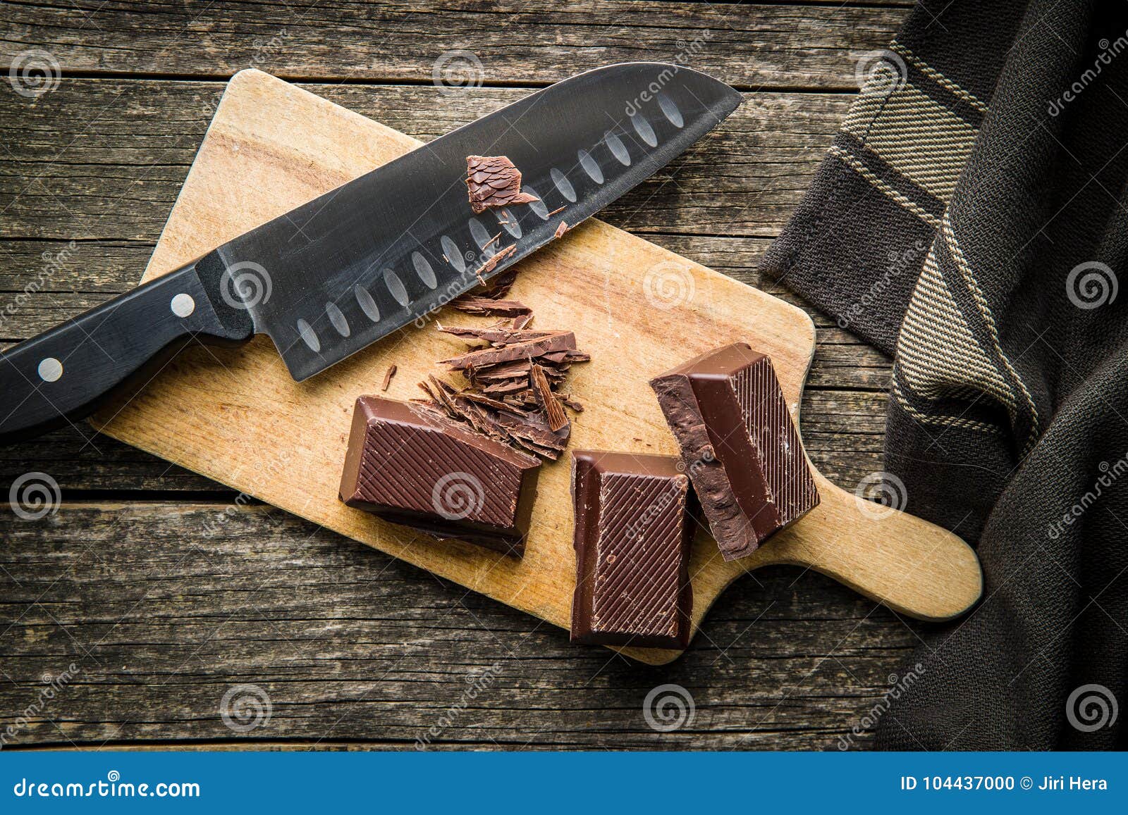 Chopped dark chocolate. stock photo. Image of candy - 104437000
