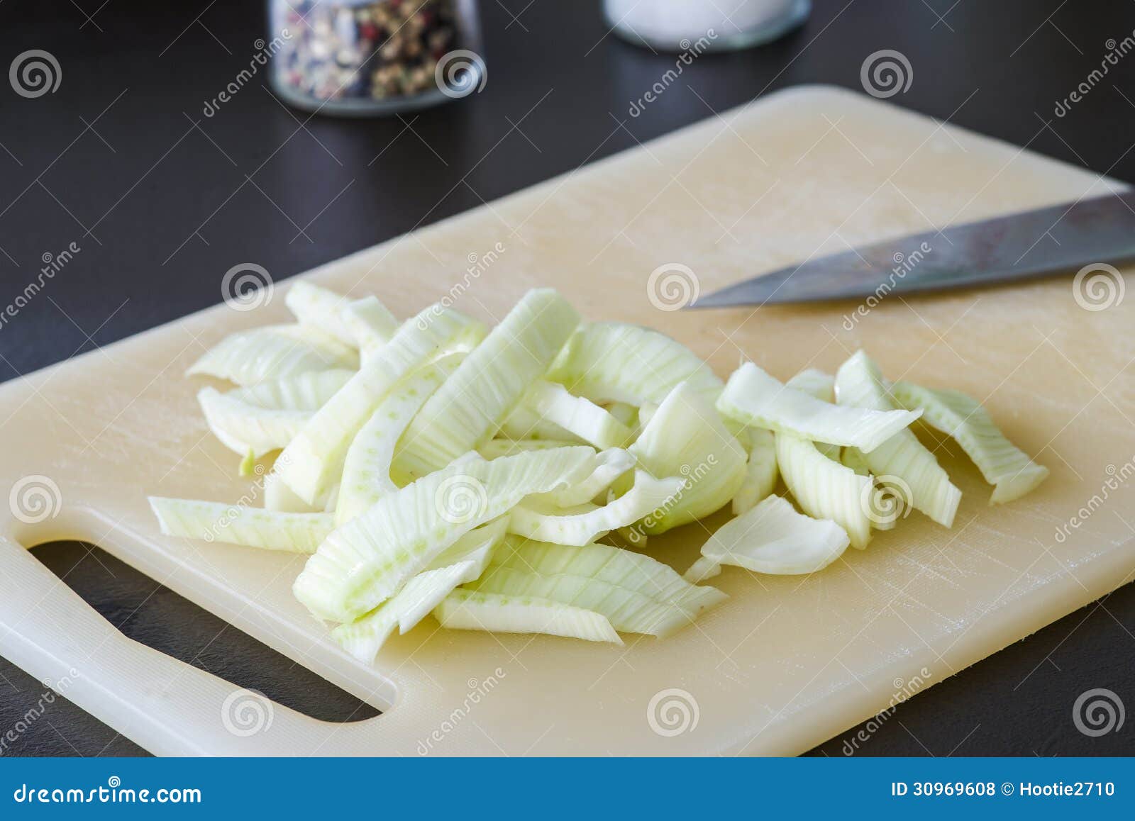 Chopped Fennel on White Board Stock Photo - Image of health, salt: 30969608
