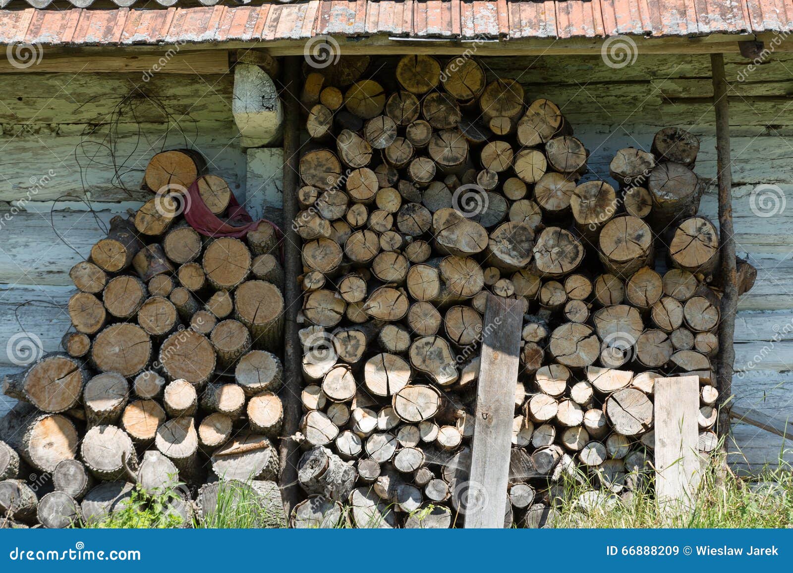 Chopped Firewood Logs in a Pile Stock Image - Image of stack, detail ...