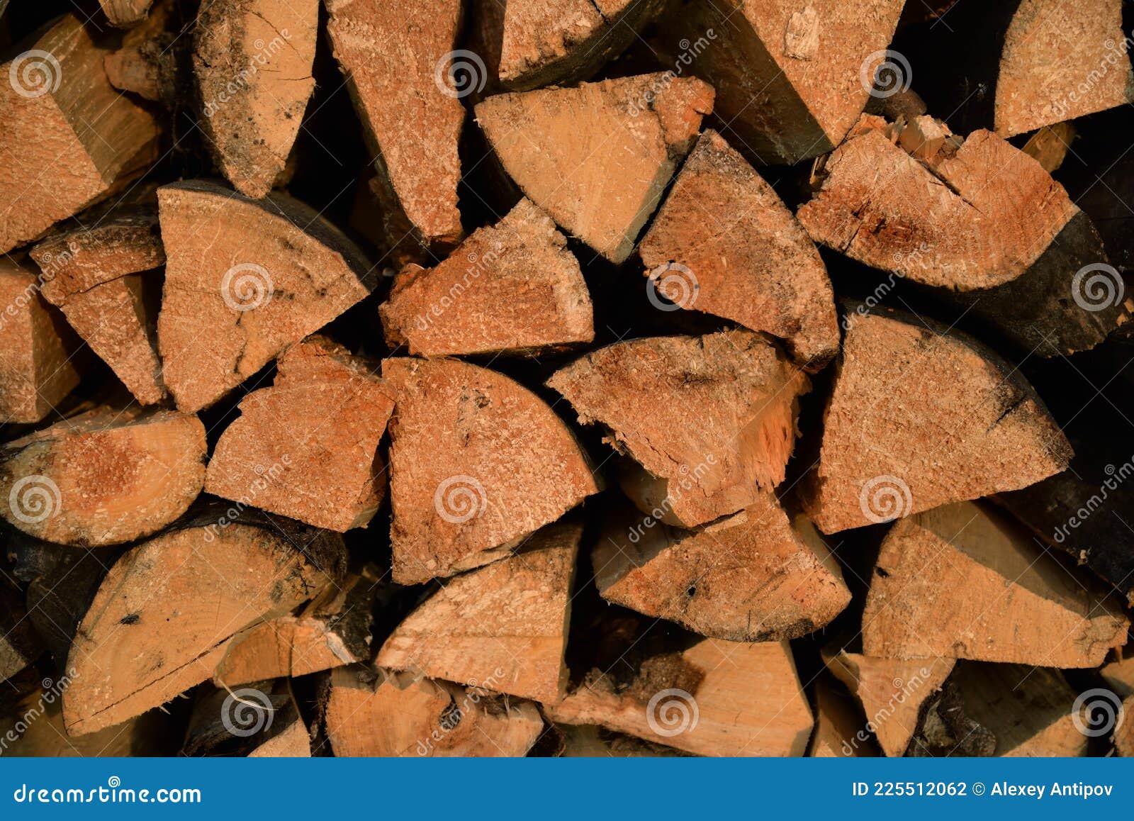 Chopped Firewood Stacked in Rows As Background Stock Photo - Image of ...