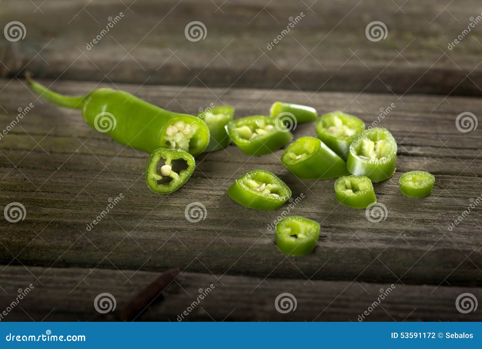 Chopped Fresh Green Chilli Pepper Stock Photo - Image of macro, slice ...