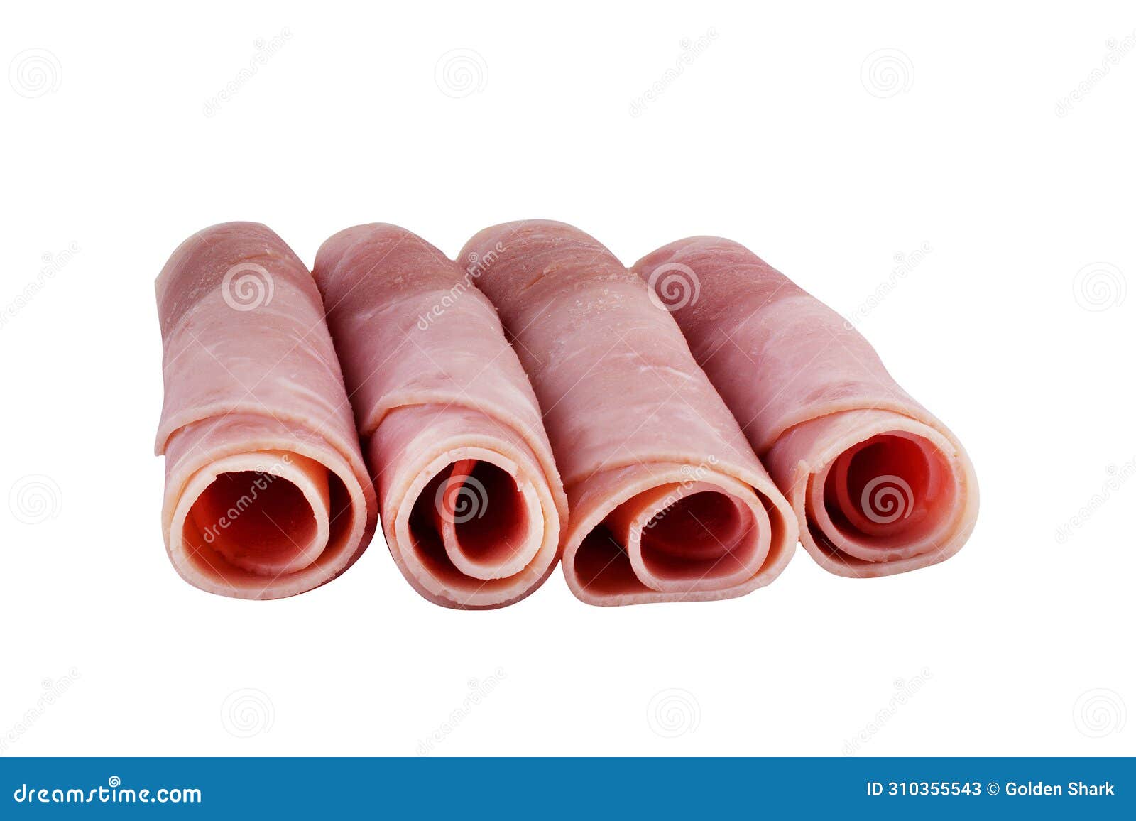 Chopped Ham Isolated on White Background Stock Image - Image of healthy ...