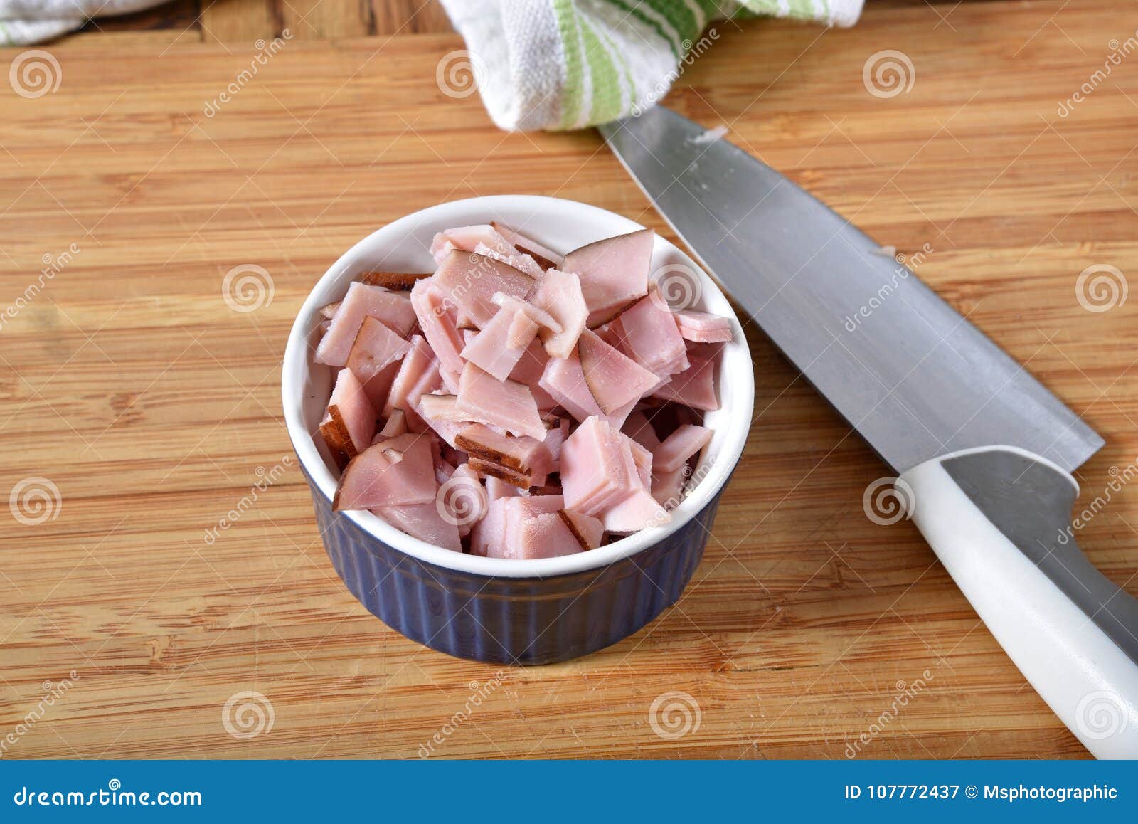 Chopped ham stock image. Image of high, meat, cutting - 107772437