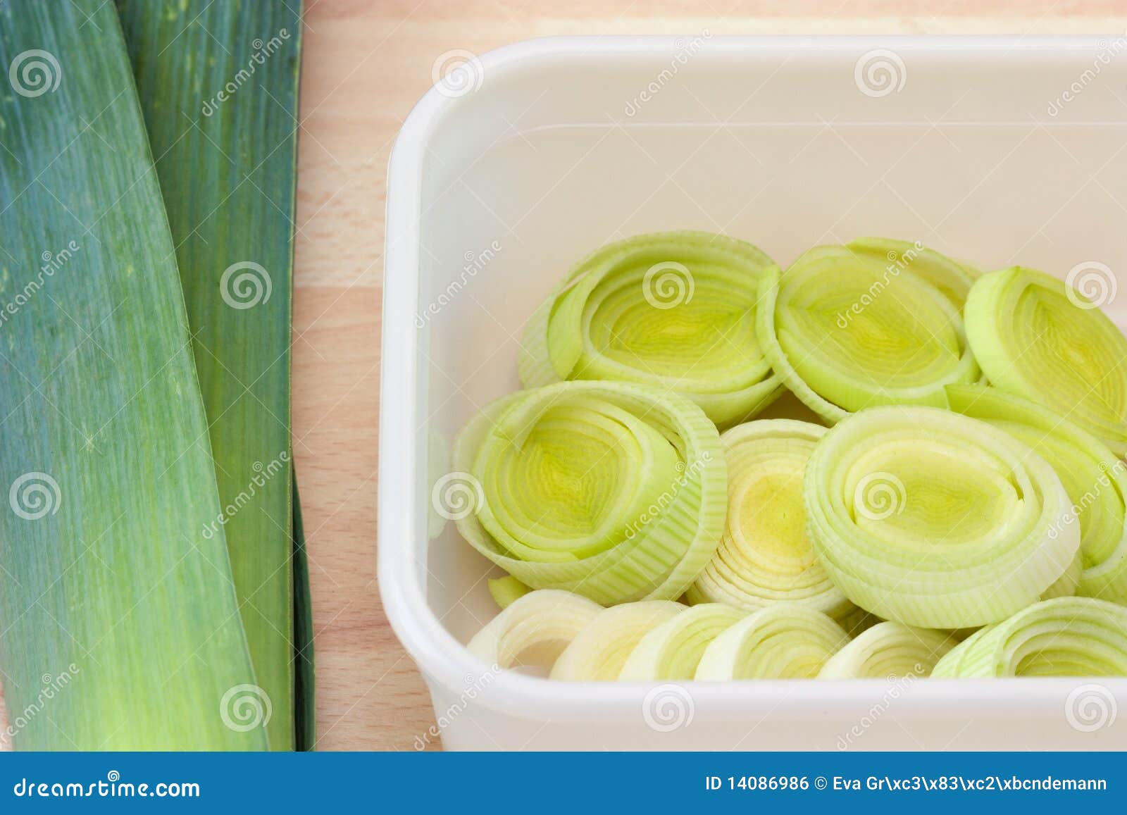 Chopped Leek stock photo. Image of space, garlic, close - 14086986