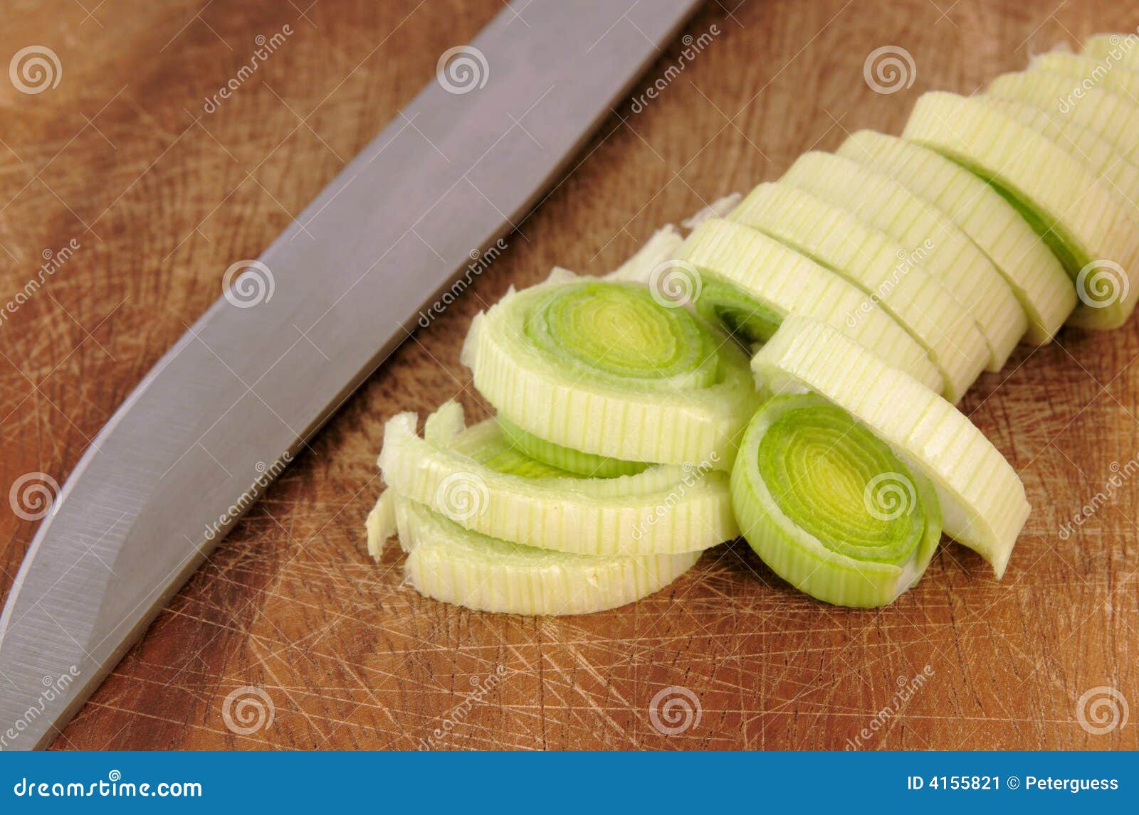 Chopped Leek stock image. Image of diet, knife, nourishment - 4155821