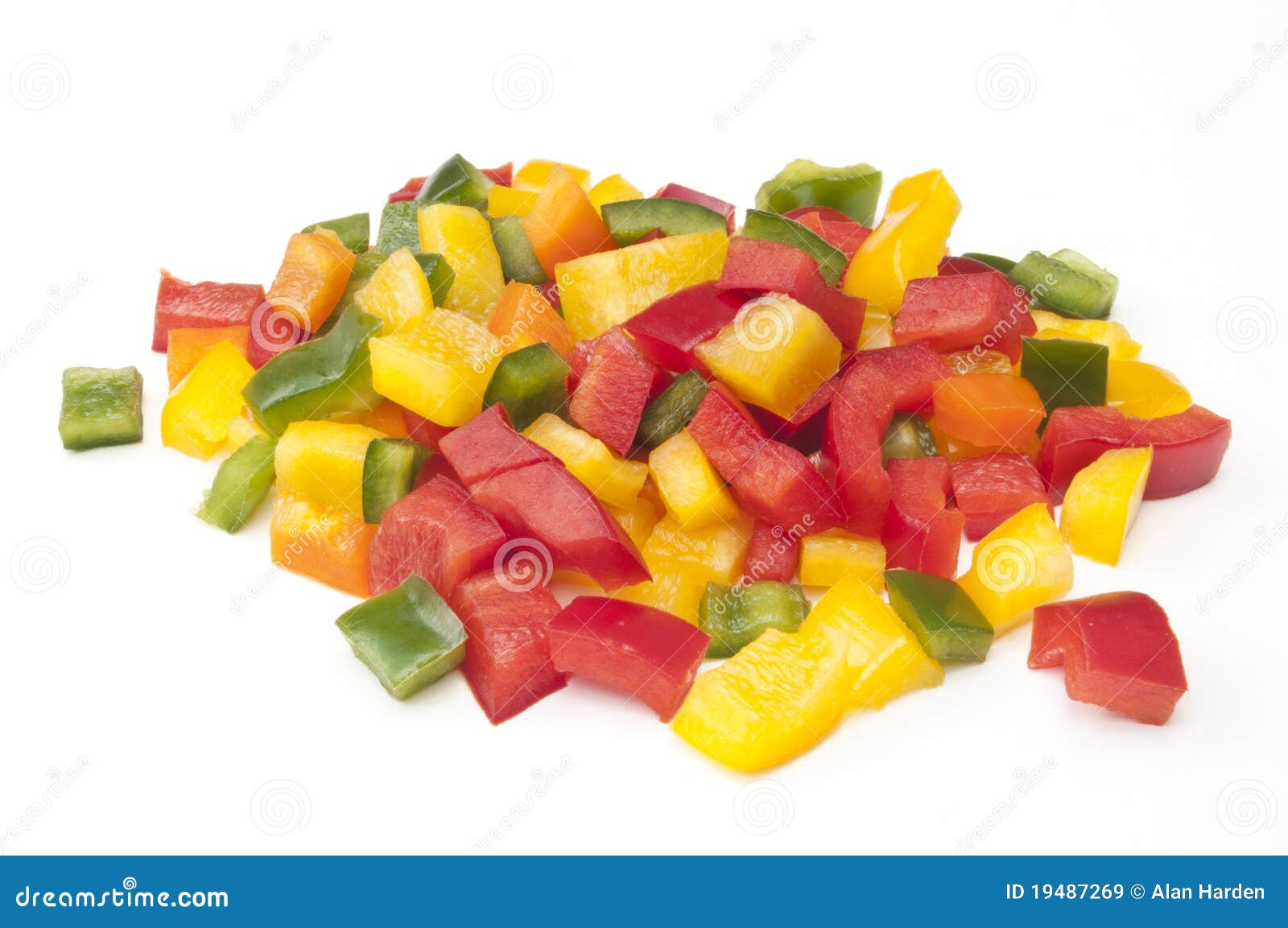 Chopped mixed Peppers stock image. Image of pepper, vegetable - 19487269