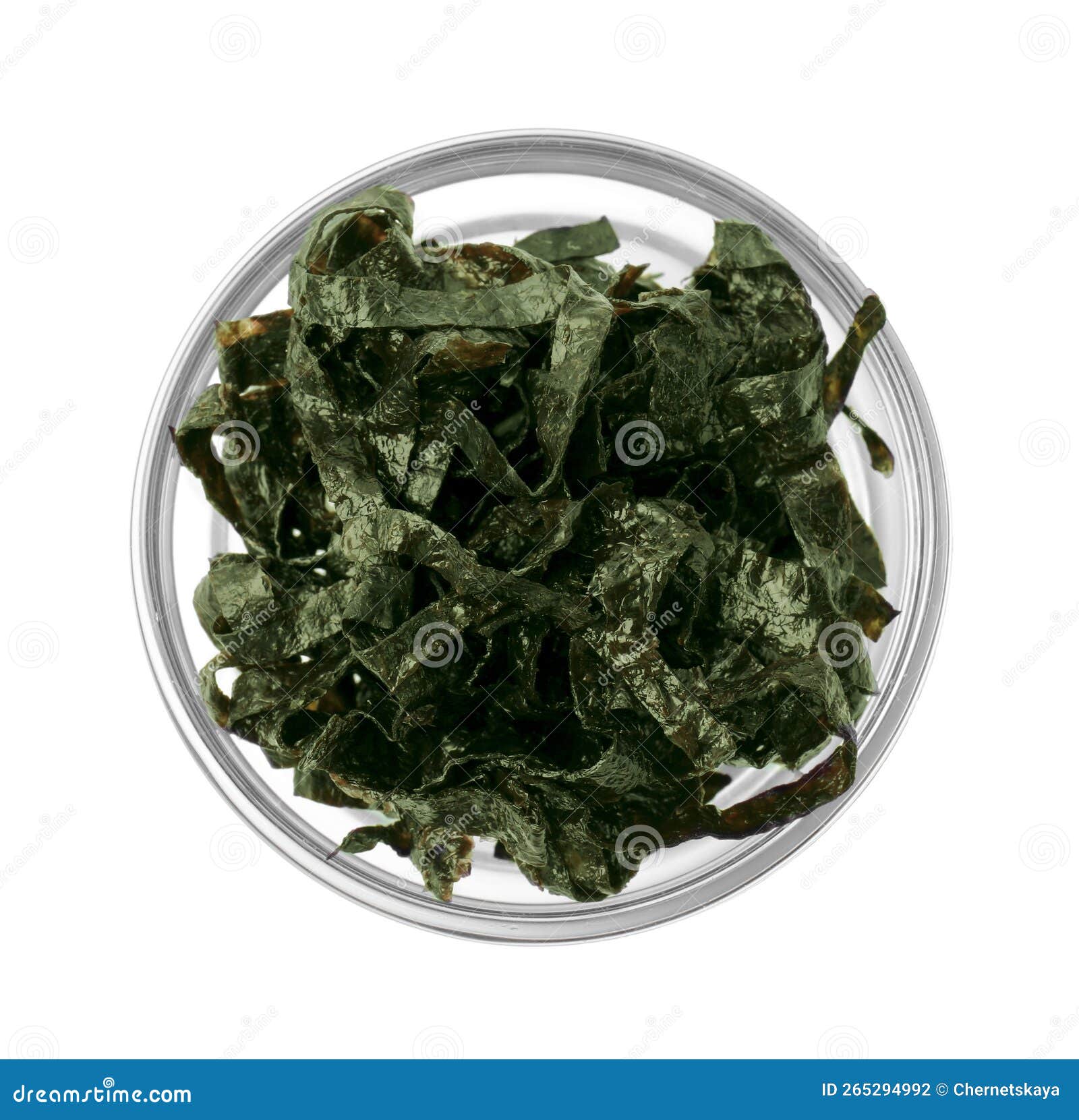 Chopped Nori Sheets Isolated on White, Top View Stock Photo - Image of ...