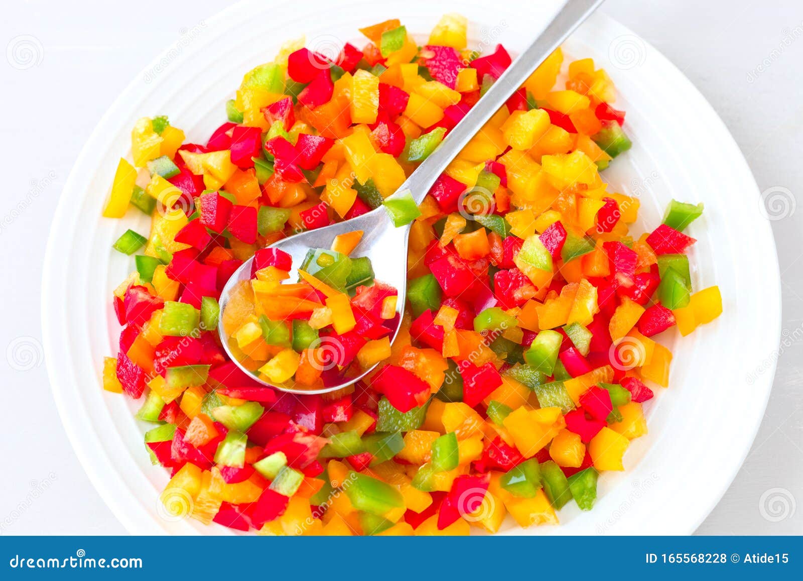 Chopped pepper stock photo. Image of bell, piece, yellow - 165568228