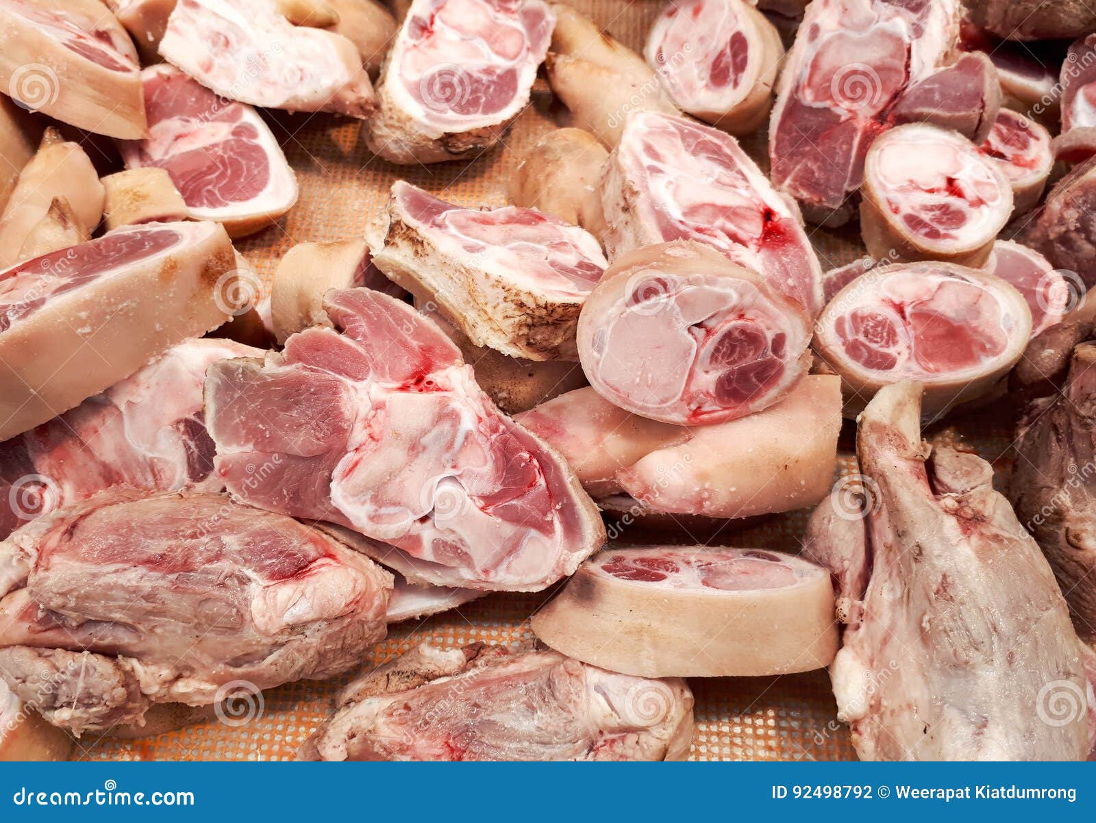 Chopped pig legs stock photo. Image of studio, chopped - 92498792