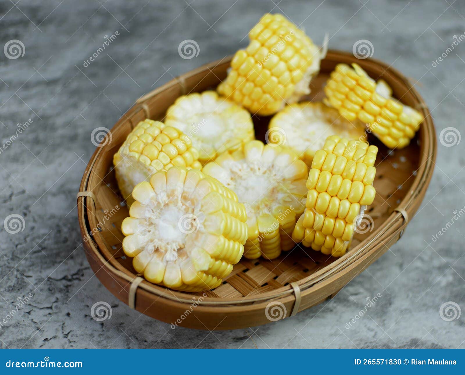 Chopped Raw Corn on a Bamboo Plate Stock Photo - Image of slaw, fresh ...