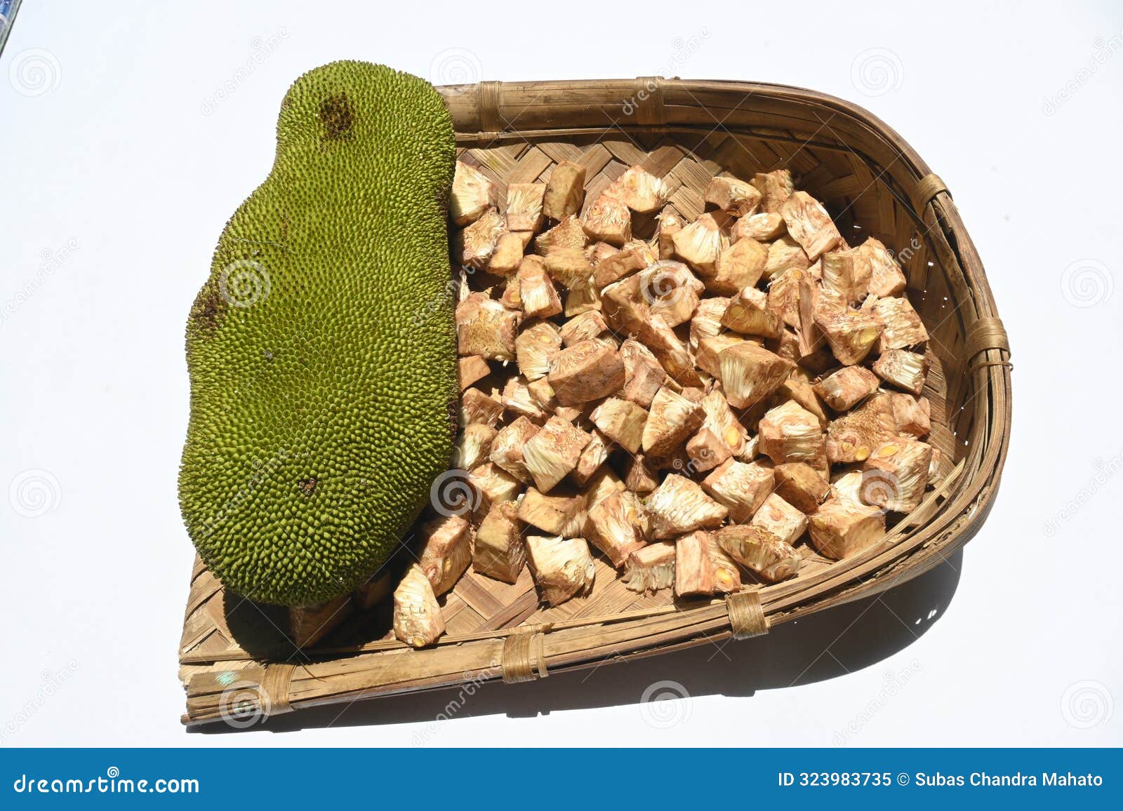 Chopped raw jackfruit. stock image. Image of vegetables - 323983735