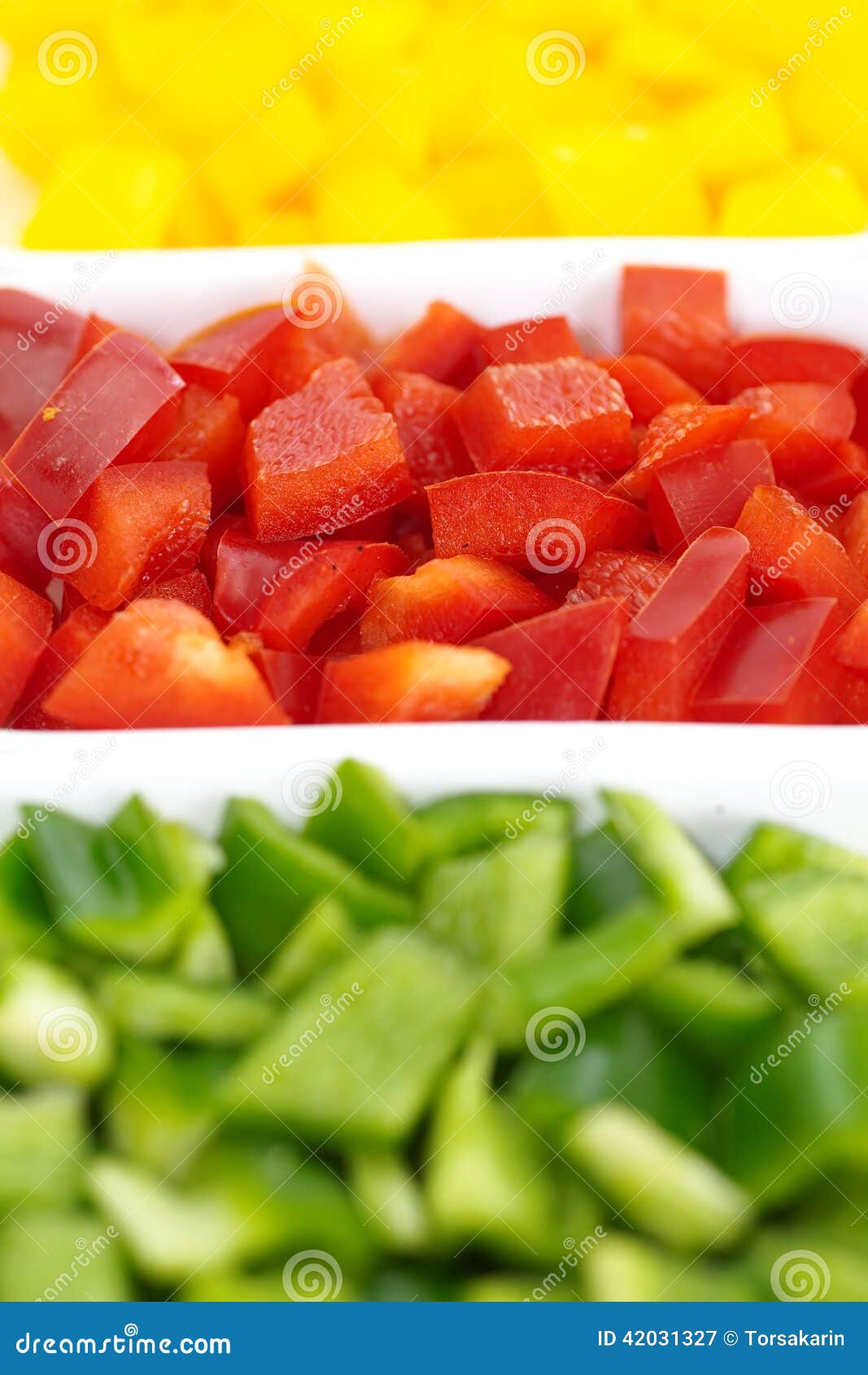 Chopped red Bell Pepper stock image. Image of isolated - 42031327