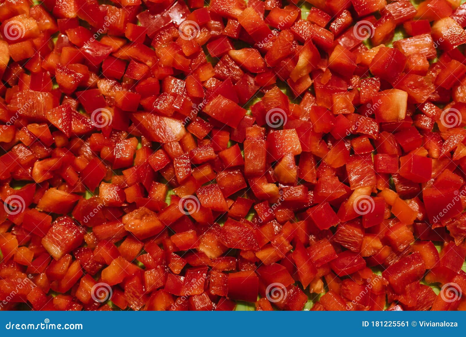 Chopped Red Bell Pepper Texture Stock Image - Image of background ...