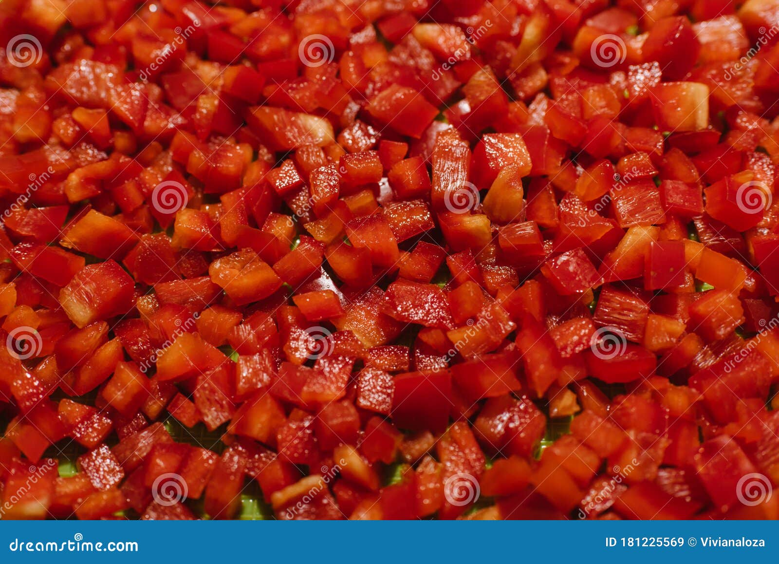 Chopped red bell pepper stock image. Image of mild, chopped - 181225569