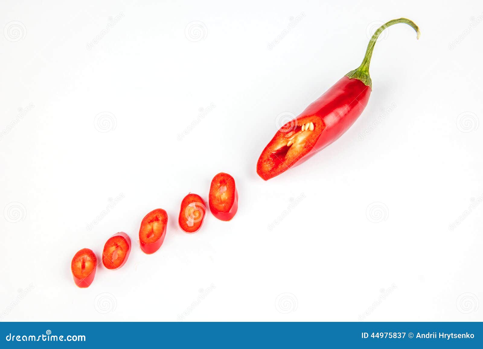 Chopped red chilli stock image. Image of isolated, nature - 44975837