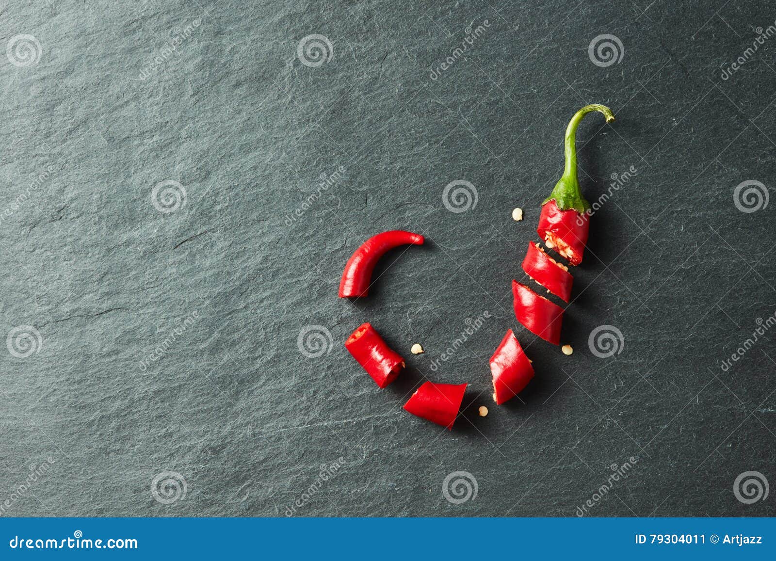 Chopped red chilli pepper stock image. Image of element - 79304011