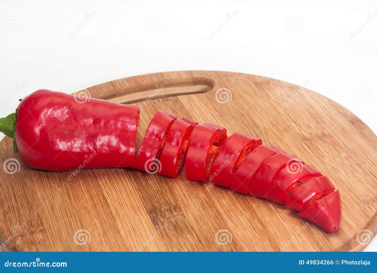 Chopped Red Paprika on a Kitchen Wooden Board Stock Photo - Image of ...