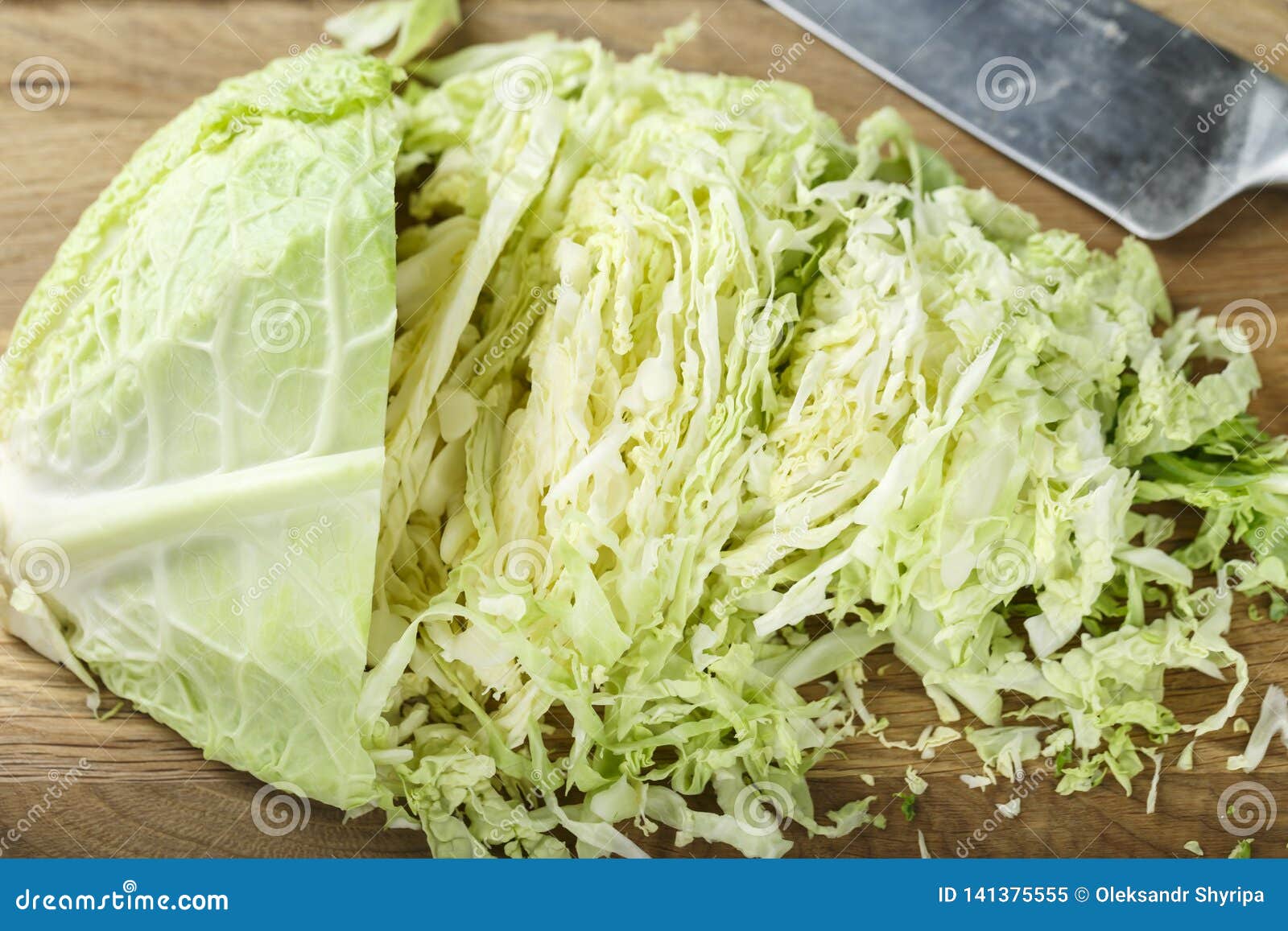 Chopped savoy cabbage stock image. Image of harvest - 141375555