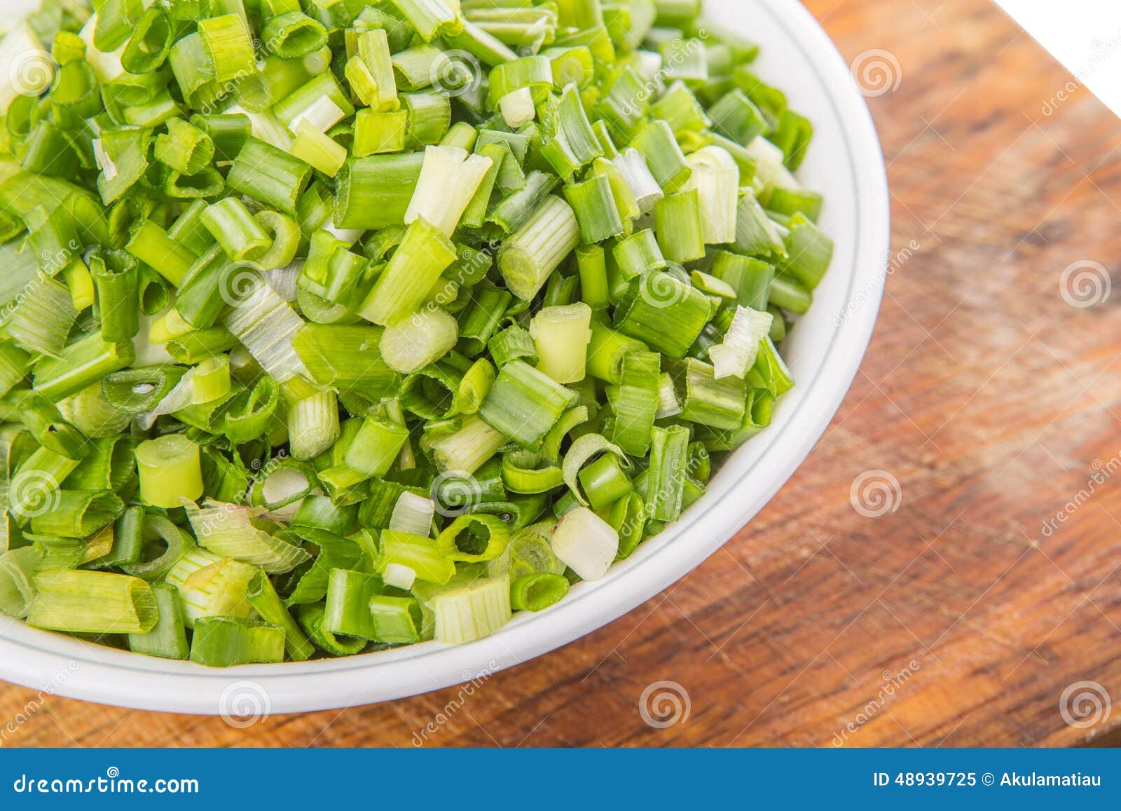 Chopped Scallions Close Up View II Stock Image - Image of chives ...