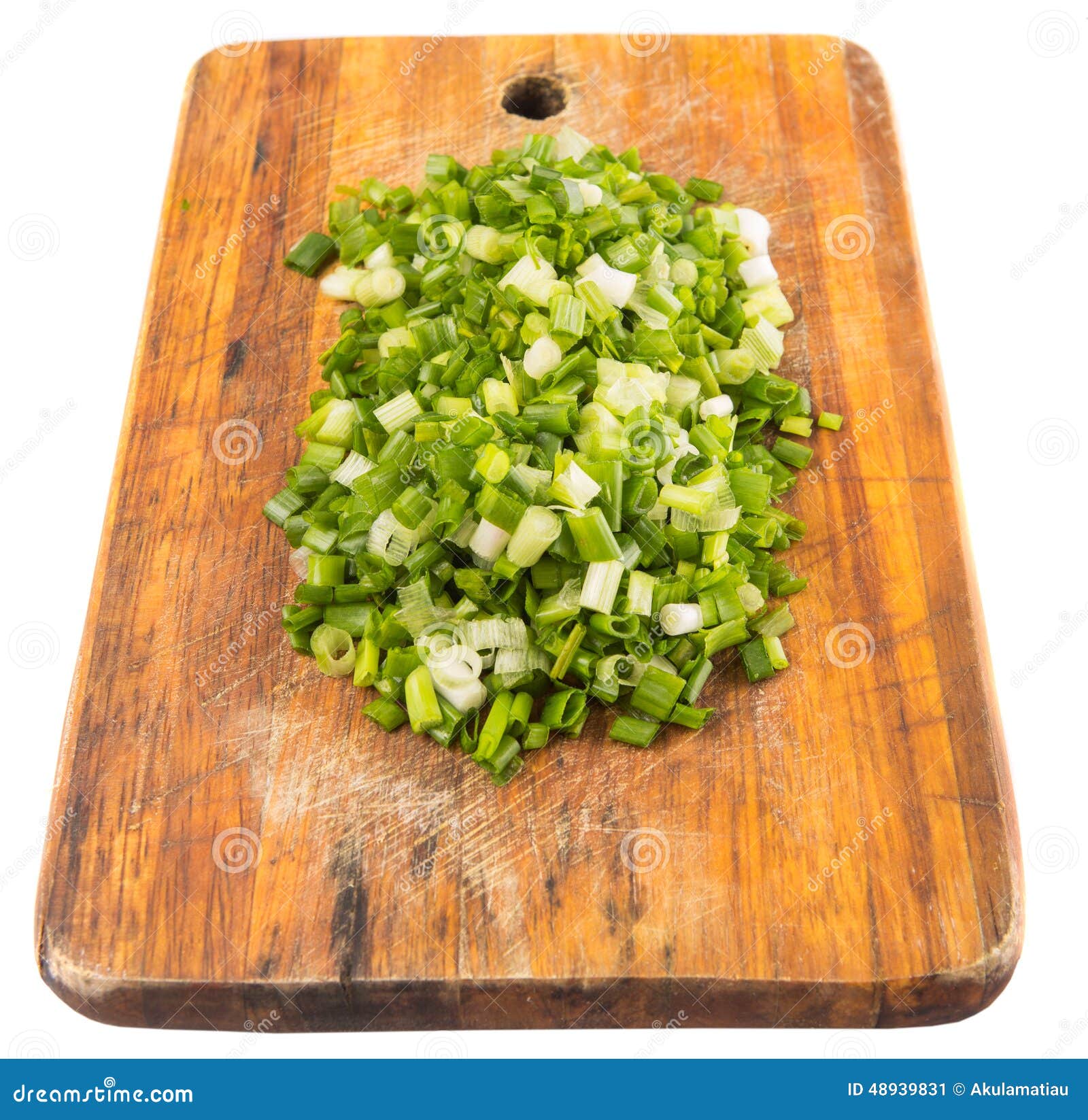 Chopped Scallions on Cutting Board IV Stock Image - Image of garnish ...