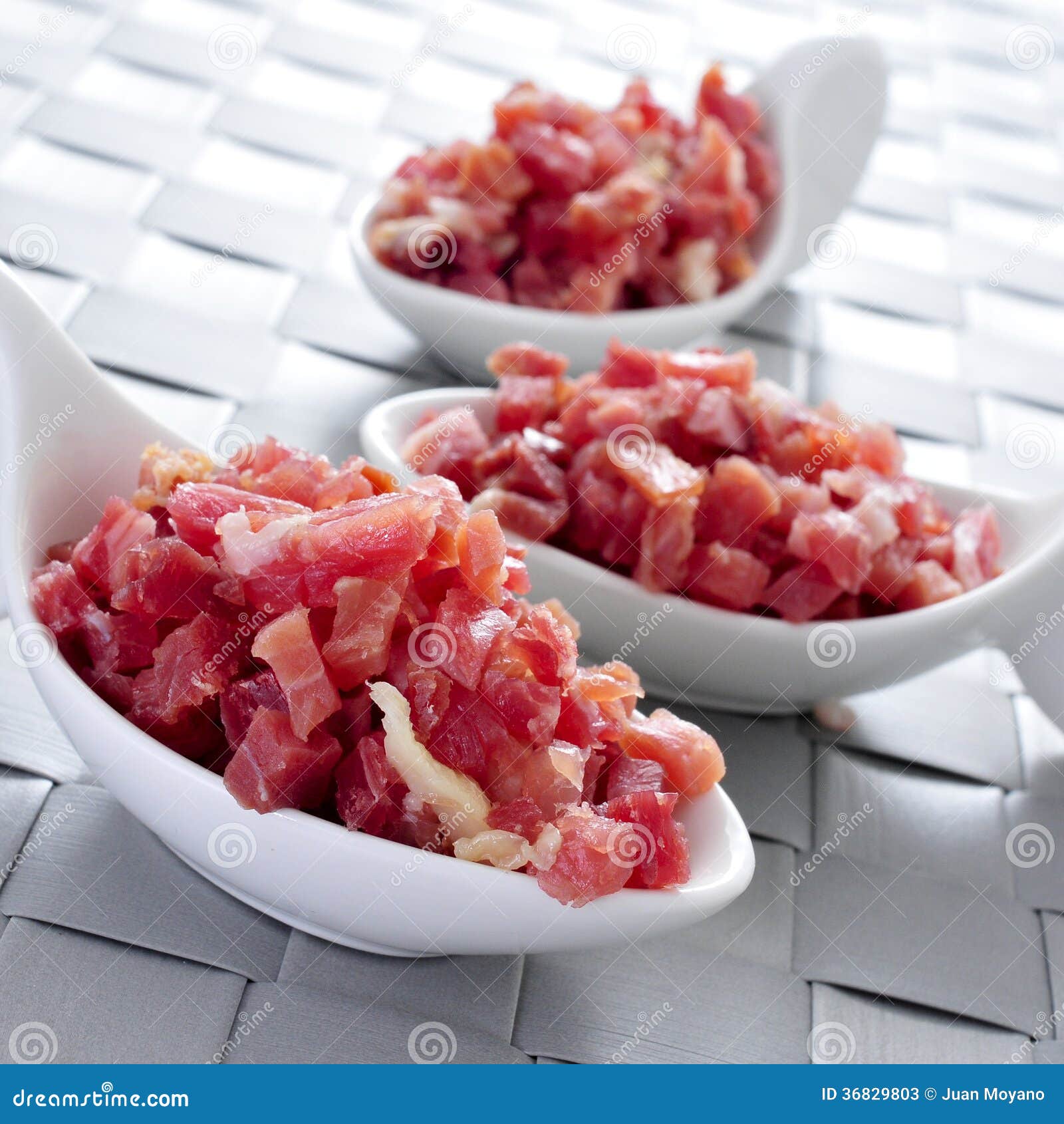Chopped Spanish Serrano Ham Stock Image - Image of prosciutto, cold ...