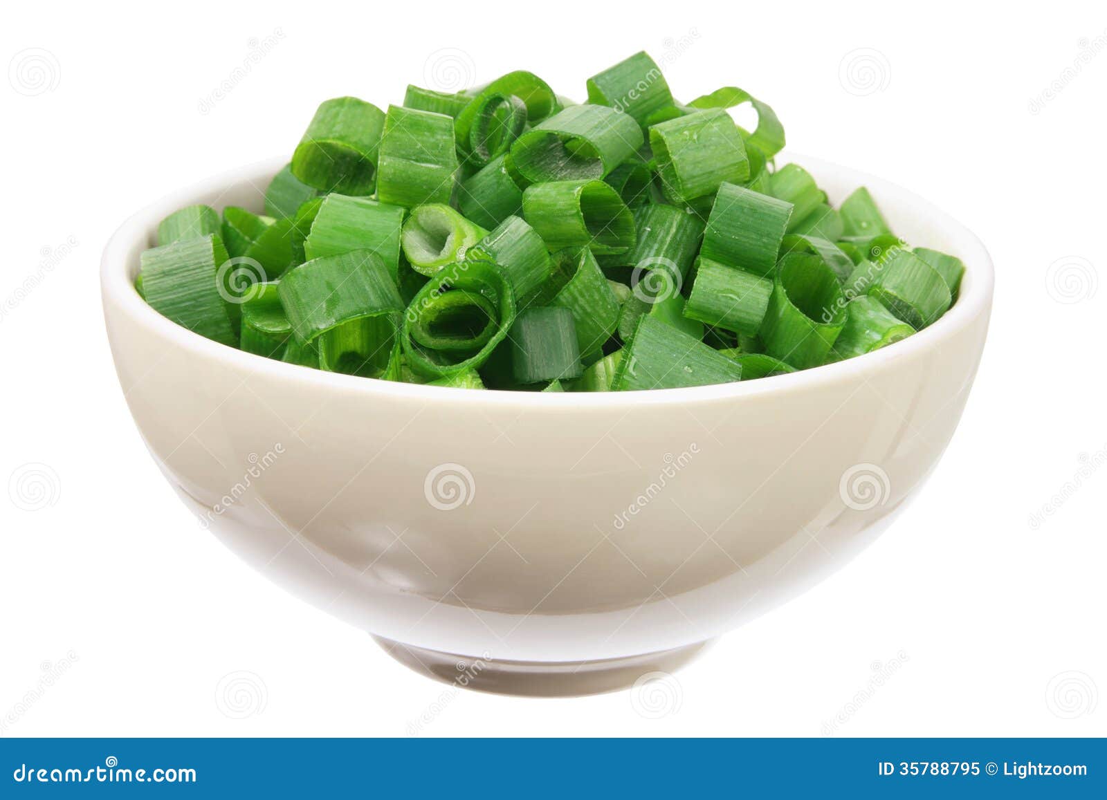 Chopped Spring Onion in Bowl Stock Image - Image of herb, white: 35788795