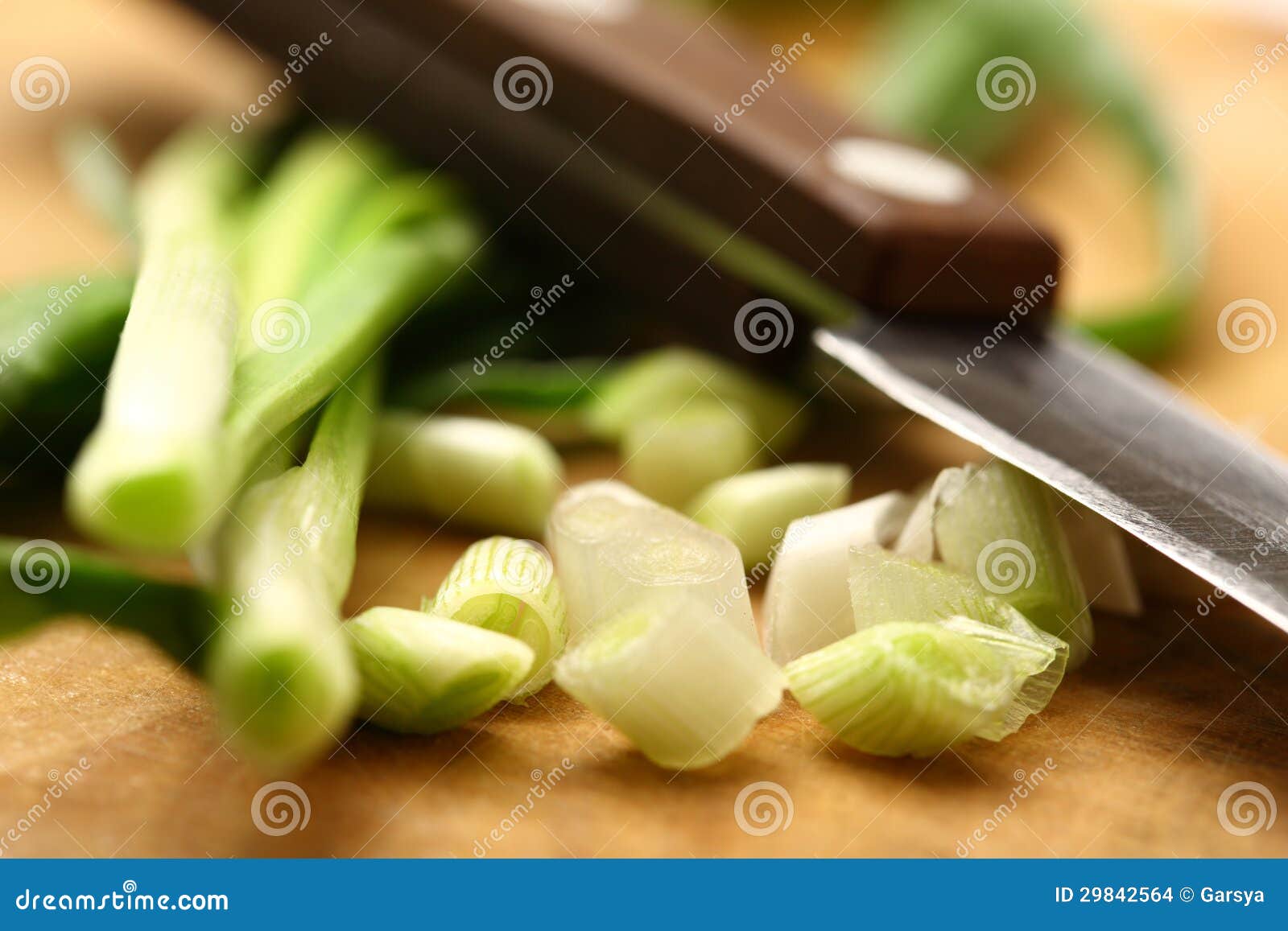 Chopped spring onions stock photo. Image of preparation - 29842564