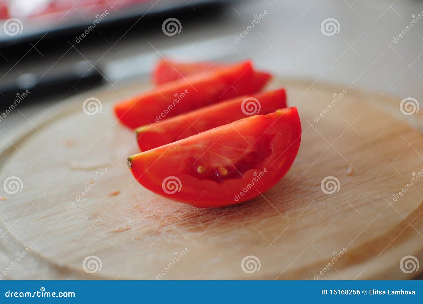Chopped tomatoes stock photo. Image of kitchen, wood - 16168256