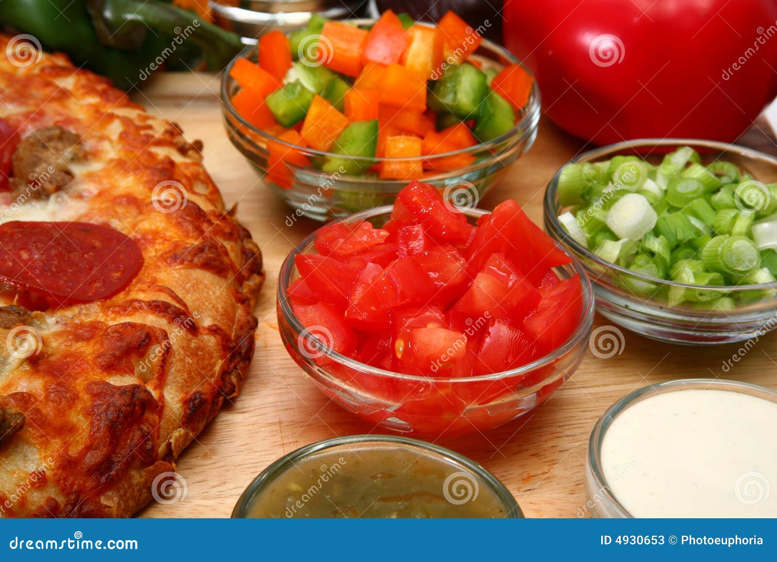 Chopped Tomatoes stock image. Image of topping, sausage - 4930653