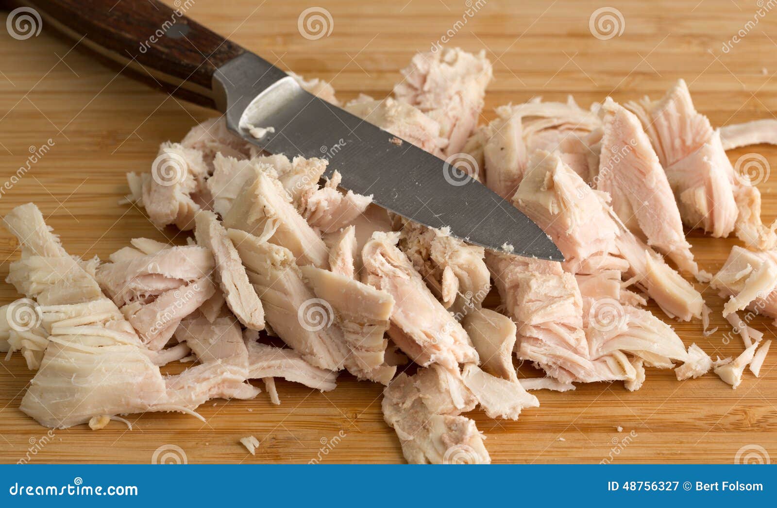 Chopped Turkey on Cutting Board with Knife Stock Image - Image of ...