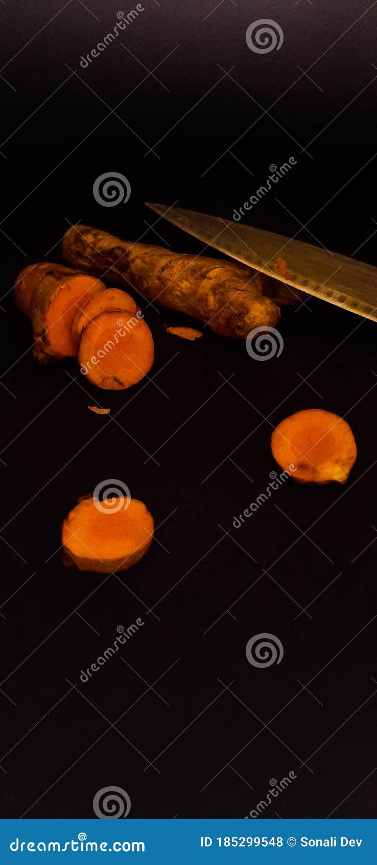 Chopped Turmeric . Ayurvedic Properties. Immune Booster Stock Photo ...