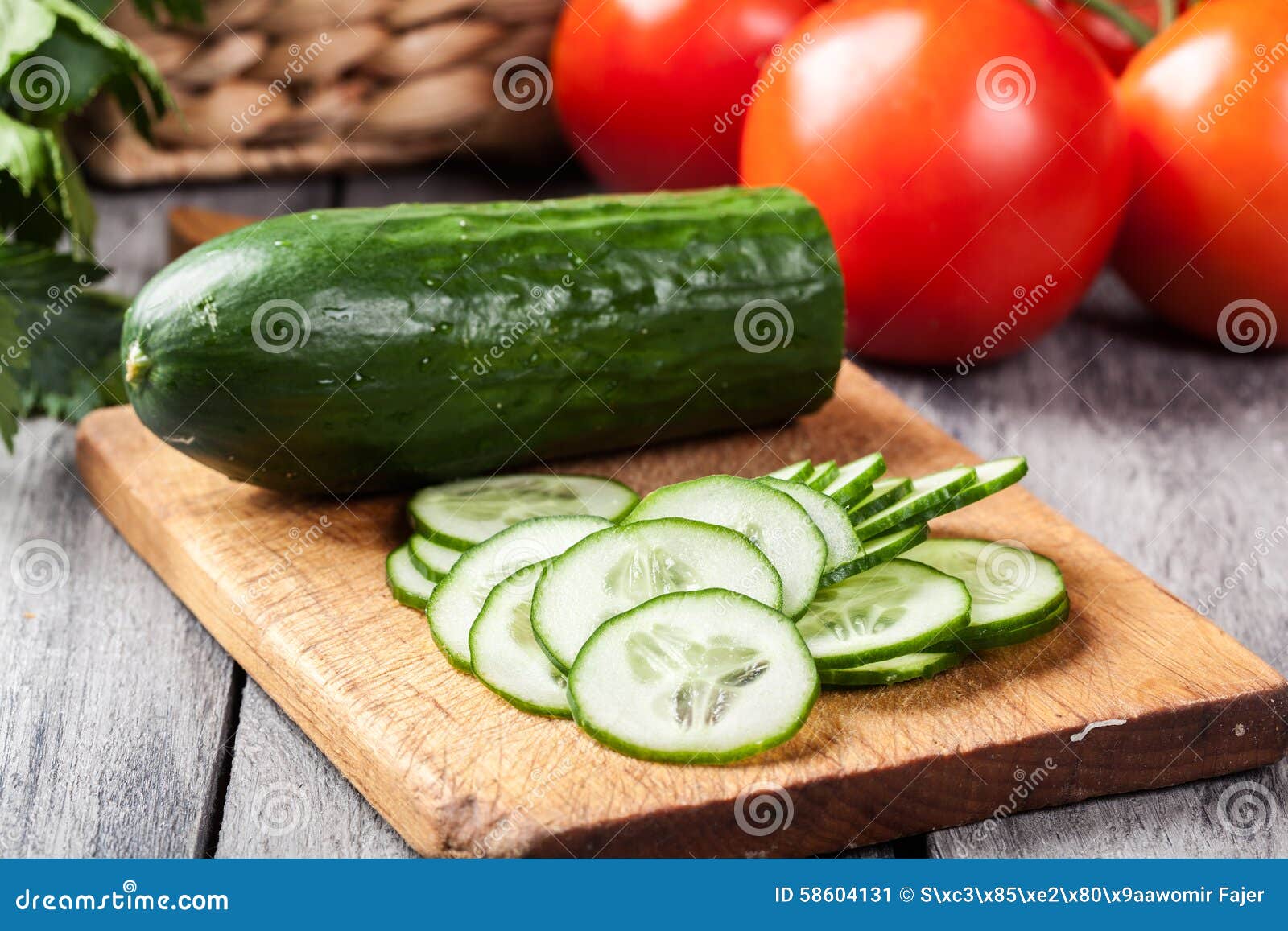 Chopped Vegetables: Cucumber on Cutting Board Stock Image - Image of ...