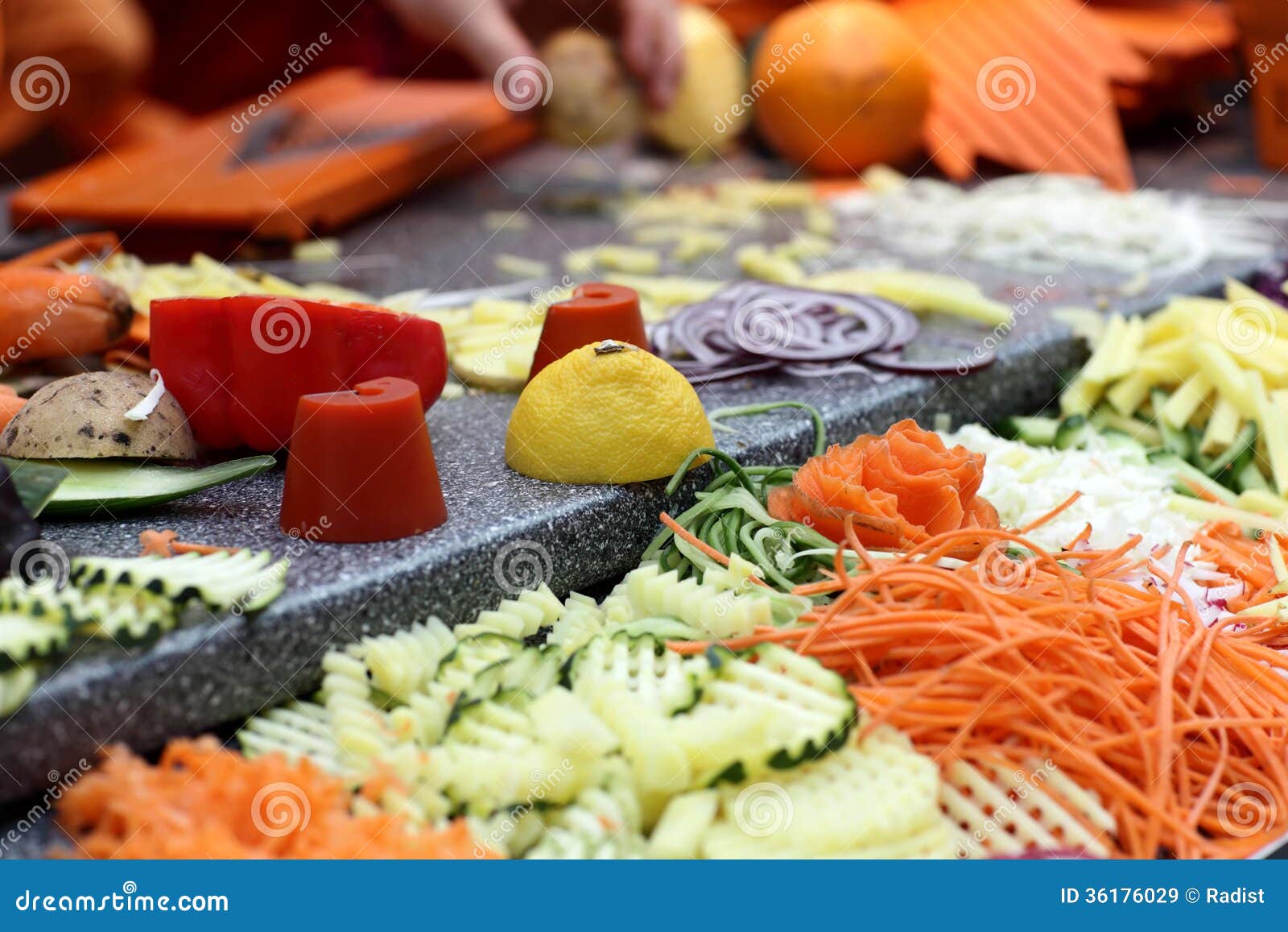 Chopped Vegetables and Fruits Stock Image - Image of eggplant, greens ...