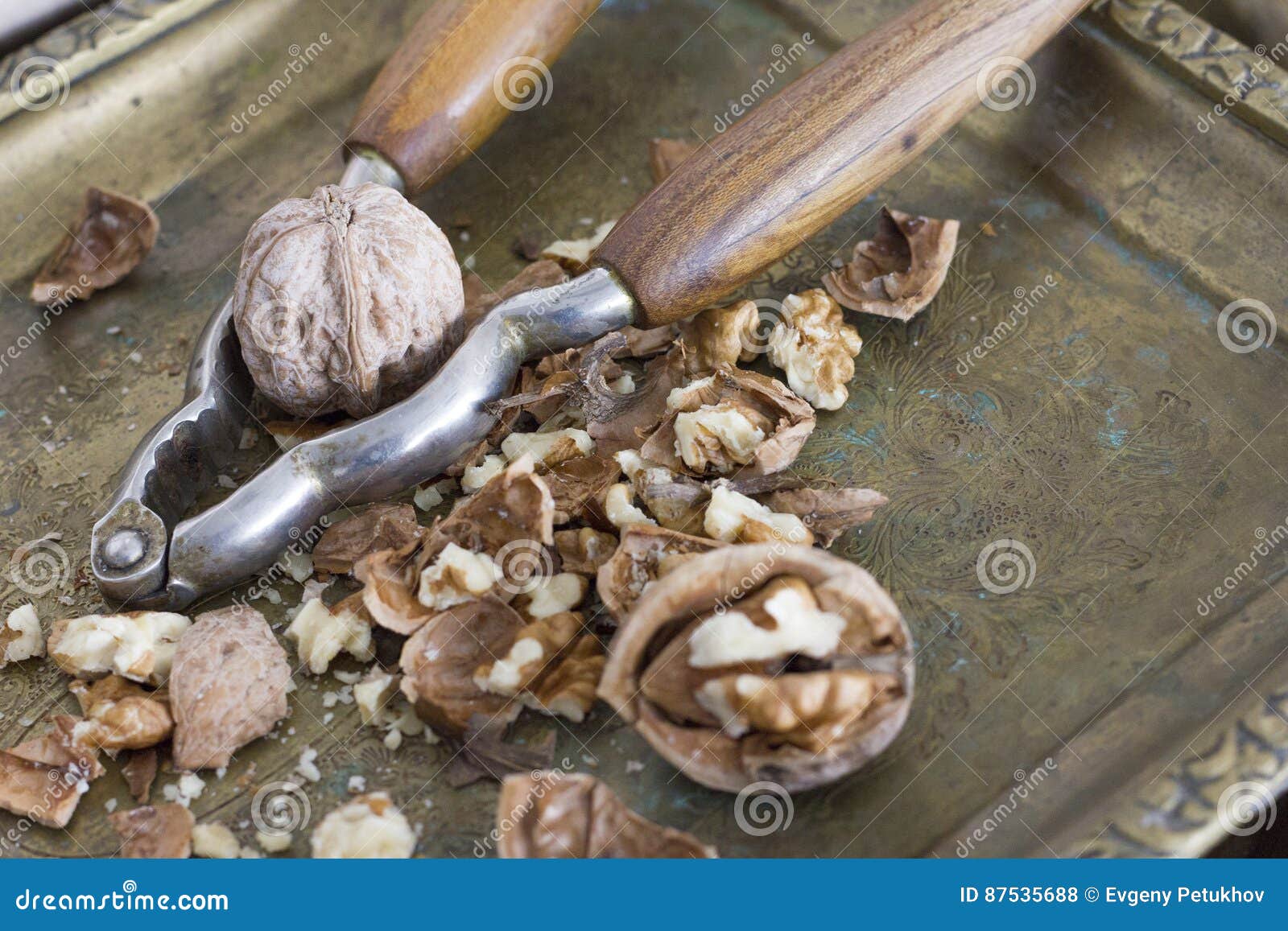 Chopped Walnuts on a Wooden Board Stock Photo - Image of nutshell ...