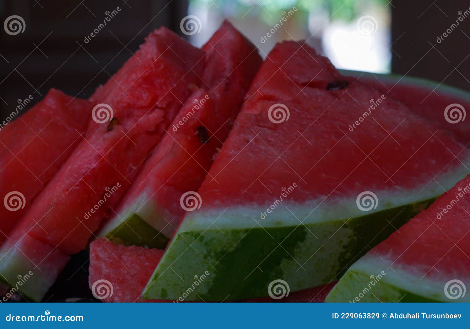 Chopped watermelon stock image. Image of nature, white - 229063829