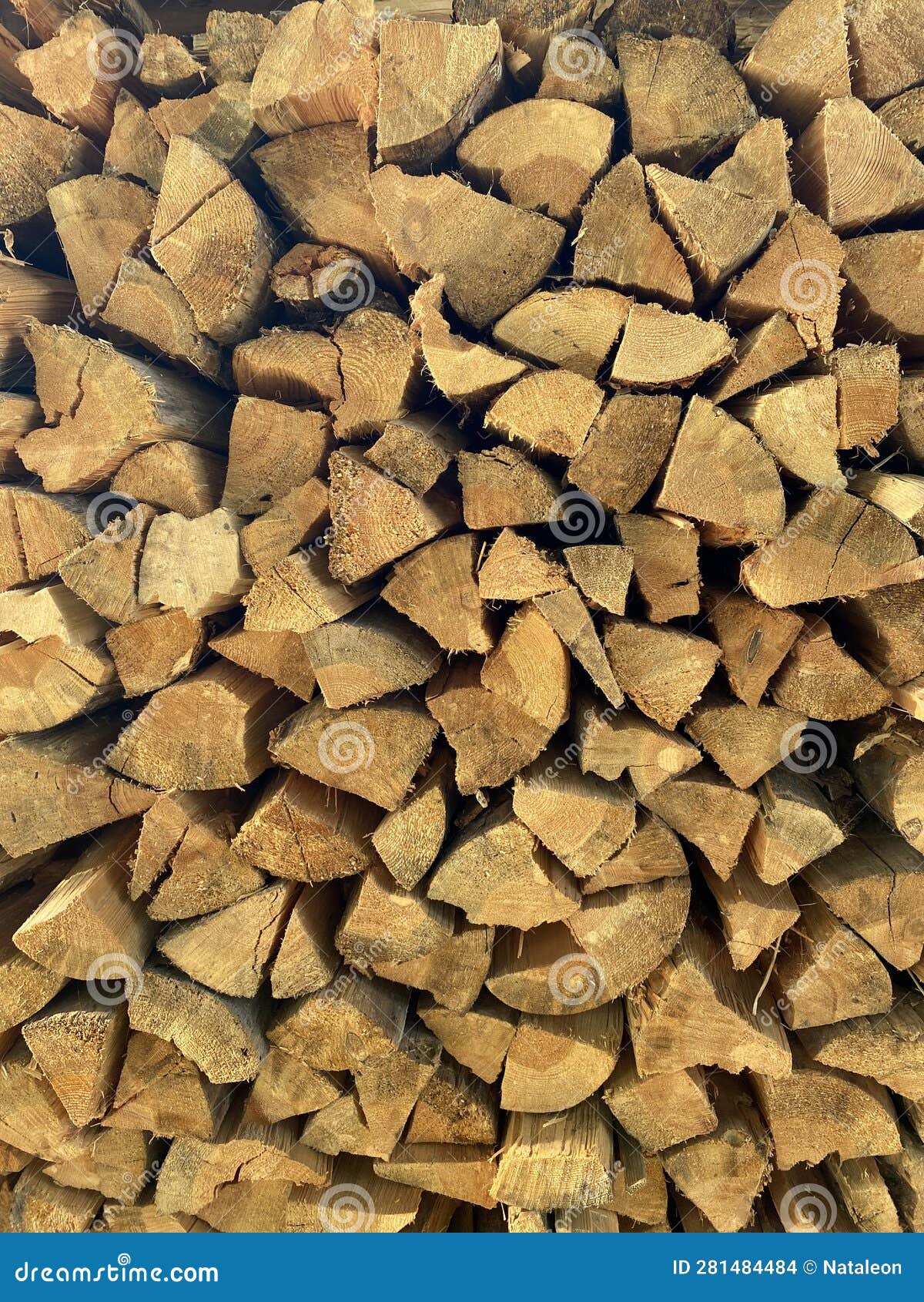 Chopped Wood, Stacked, Pine, Oak Stock Illustration - Illustration of ...