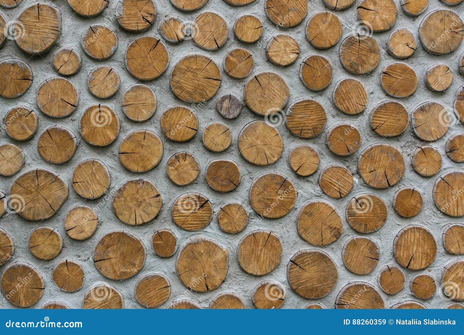 Chopped wood wall. stock image. Image of stack, concentric - 88260359