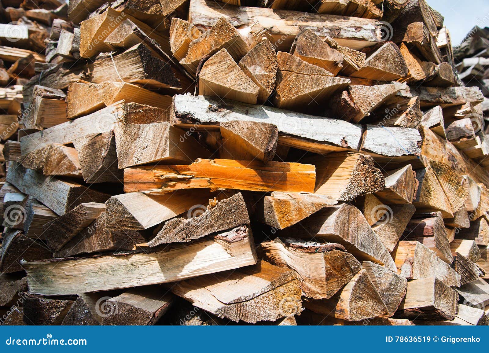 Chopped Wood for the Winter Stock Image - Image of brown, fire: 78636519