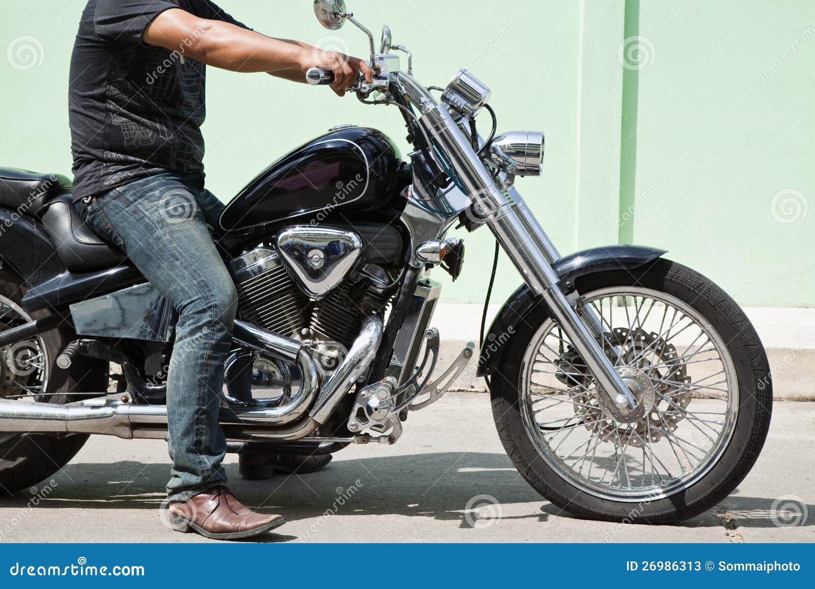 Chopper stock image. Image of outdoors, biker, machine - 26986313