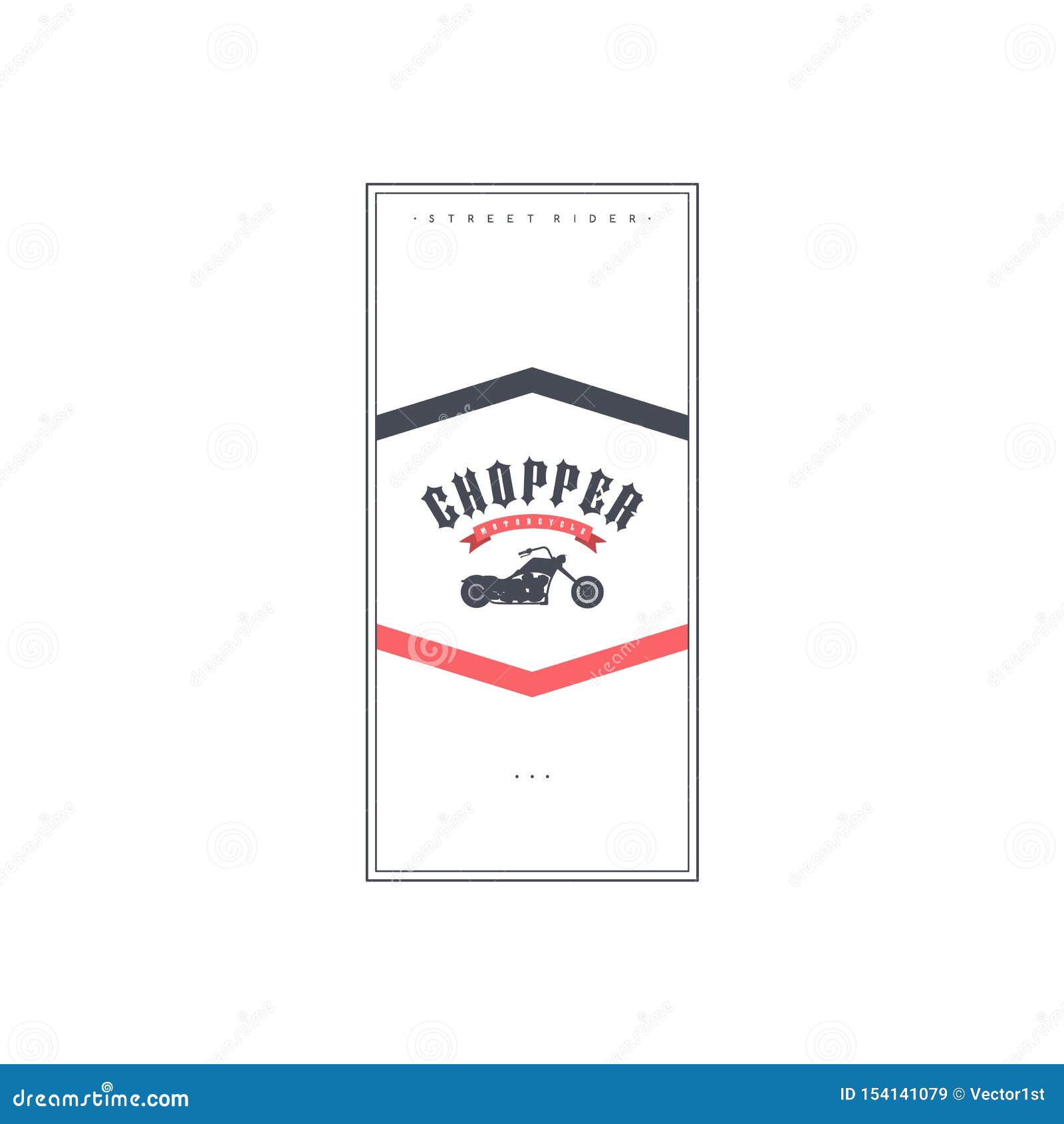 Chopper Custom Motorcycle Theme Flyer Template Vector Stock Vector ...