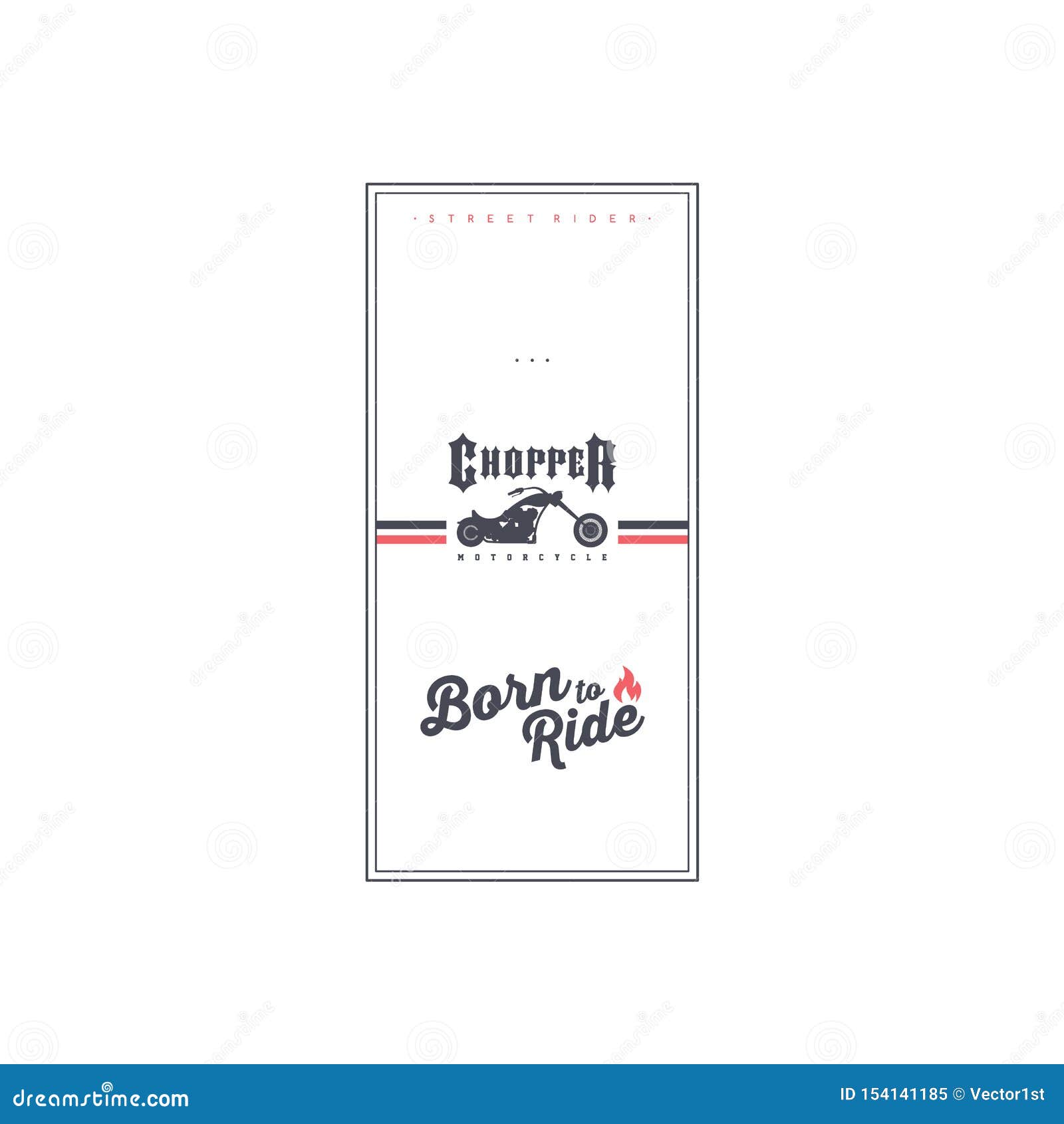 Chopper Custom Motorcycle Theme Flyer Template Vector Stock Vector ...