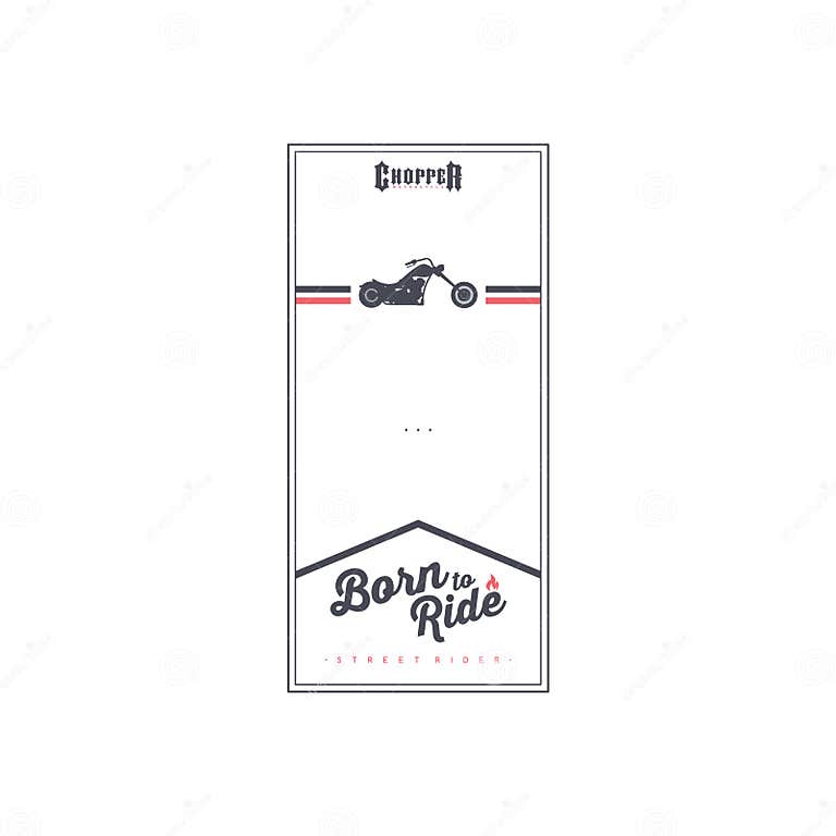 Chopper Custom Motorcycle Theme Flyer Template Vector Stock Vector ...