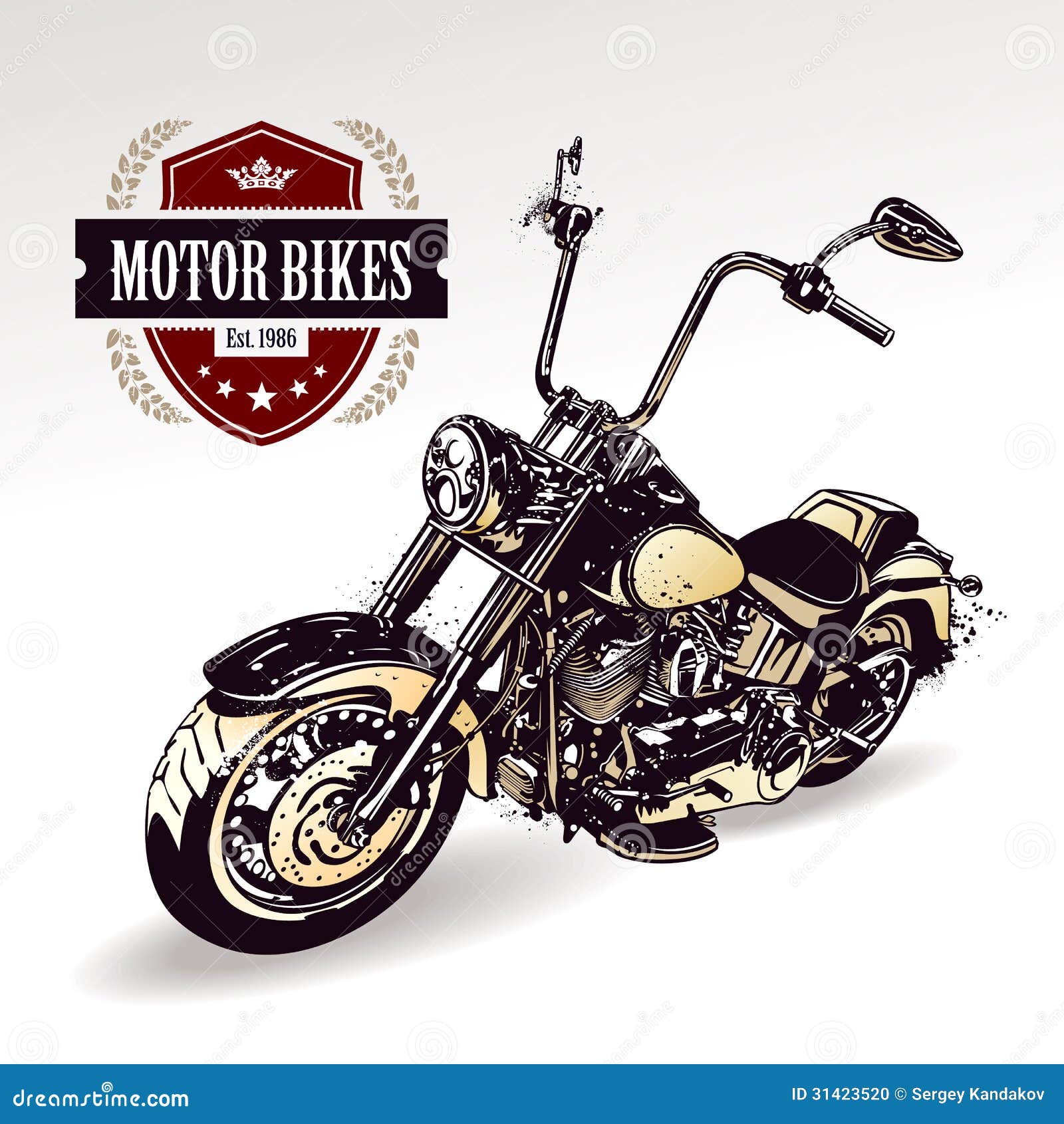 Chopper Customized Motorcycle Stock Photo - Image: 31423520