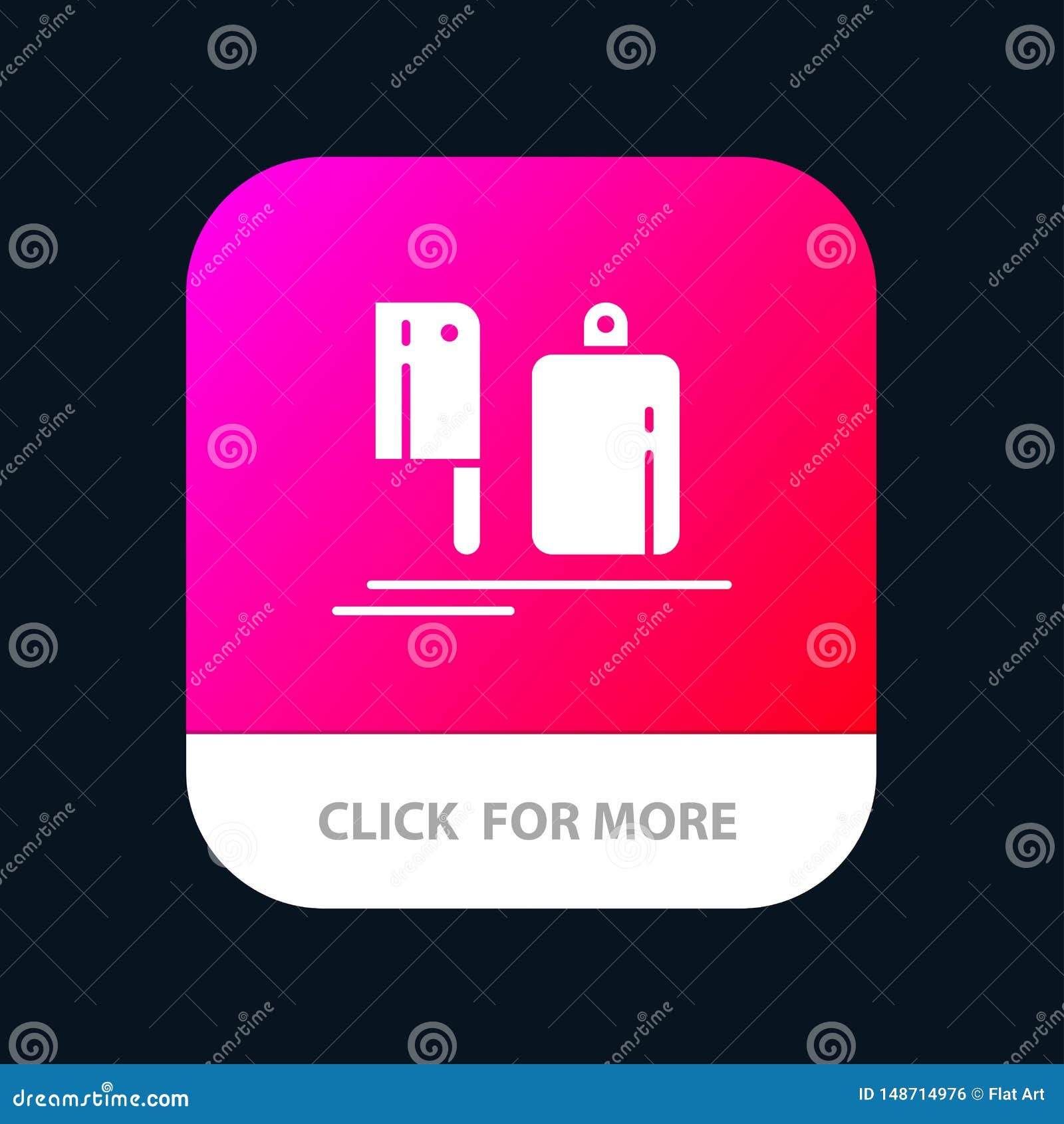 Chopper, Kitchen, Chef, Preparation, Food Mobile App Icon Design Stock ...