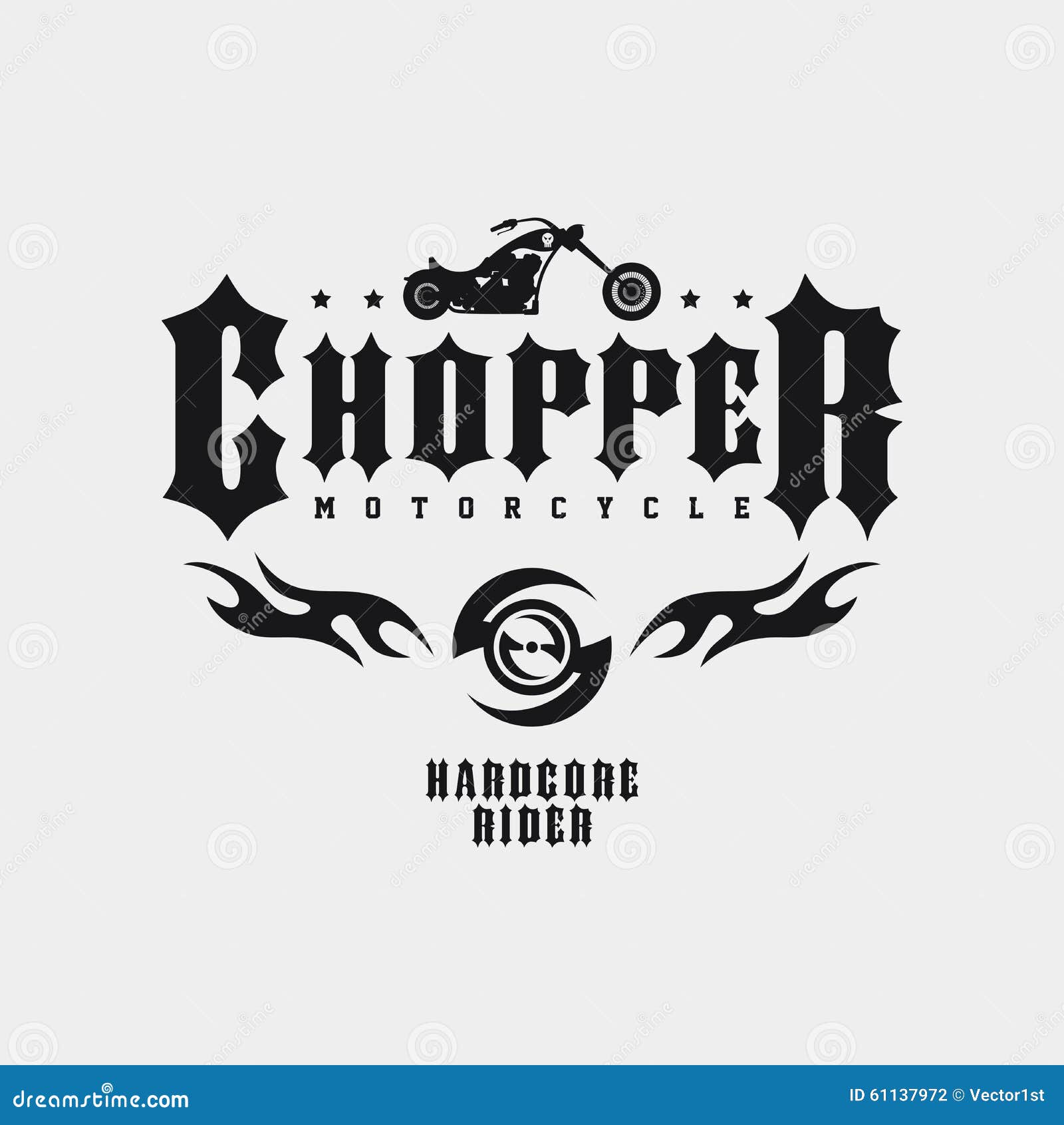 Chopper motorcycle stock vector. Illustration of glow - 61137972