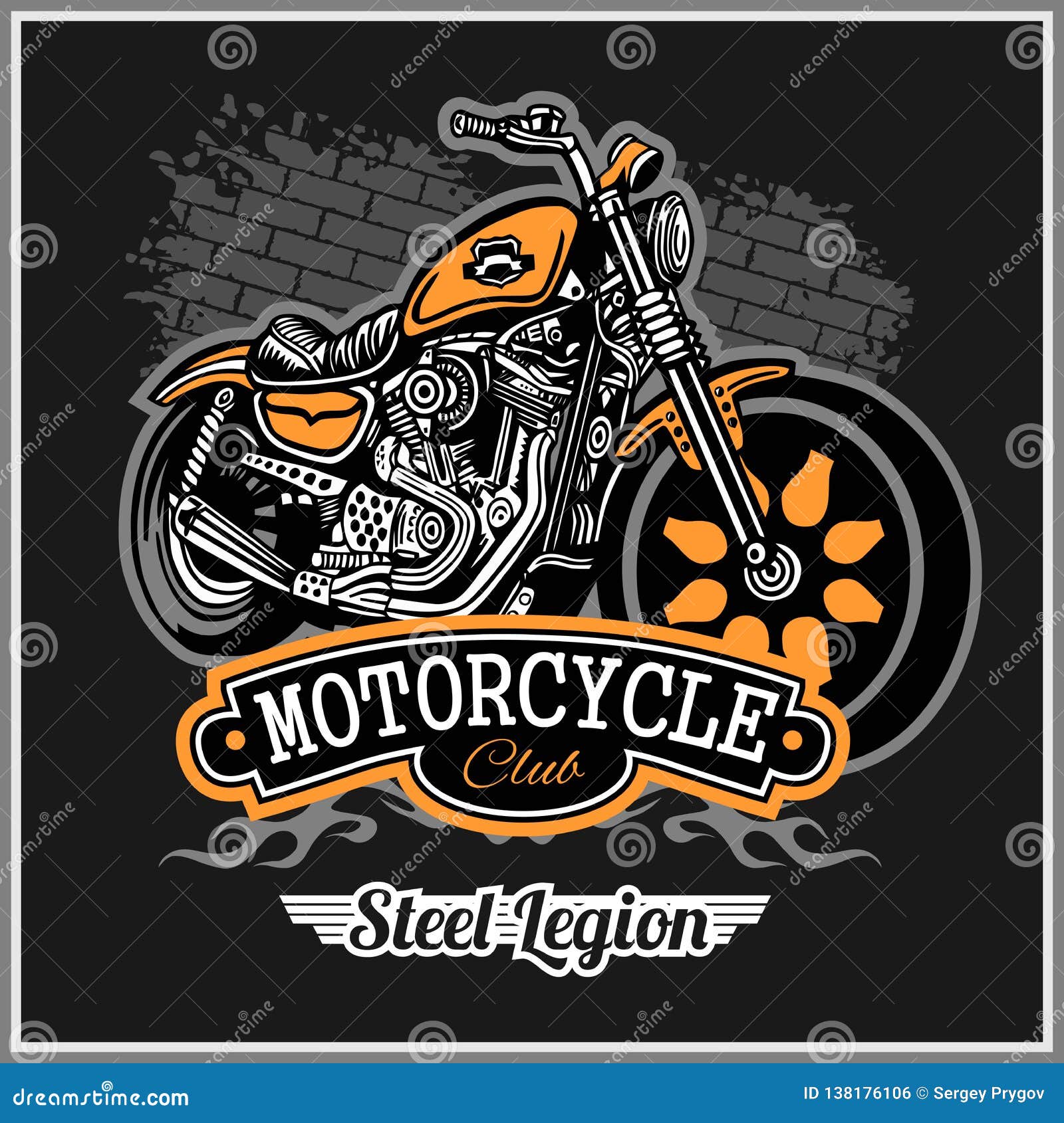 Chopper Motorcycle Typography - T-shirt Vectors Graphic Stock Vector ...