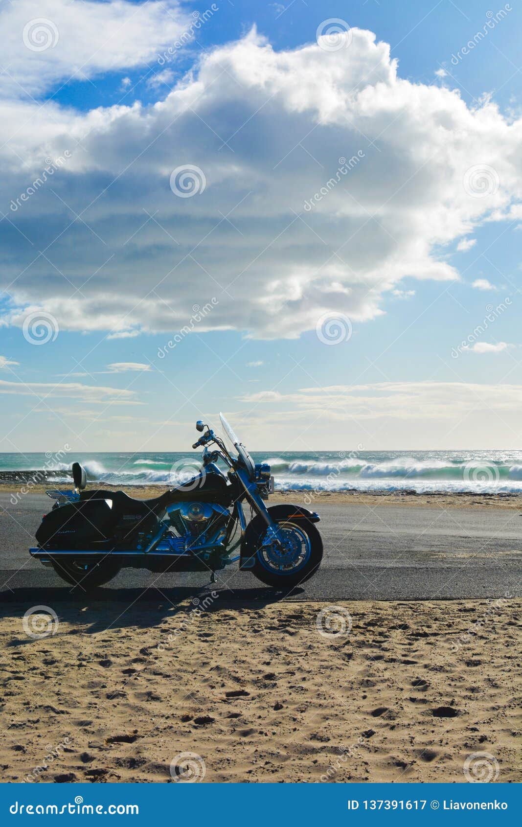 Chopper on the ocean beach editorial photography. Image of chopper ...