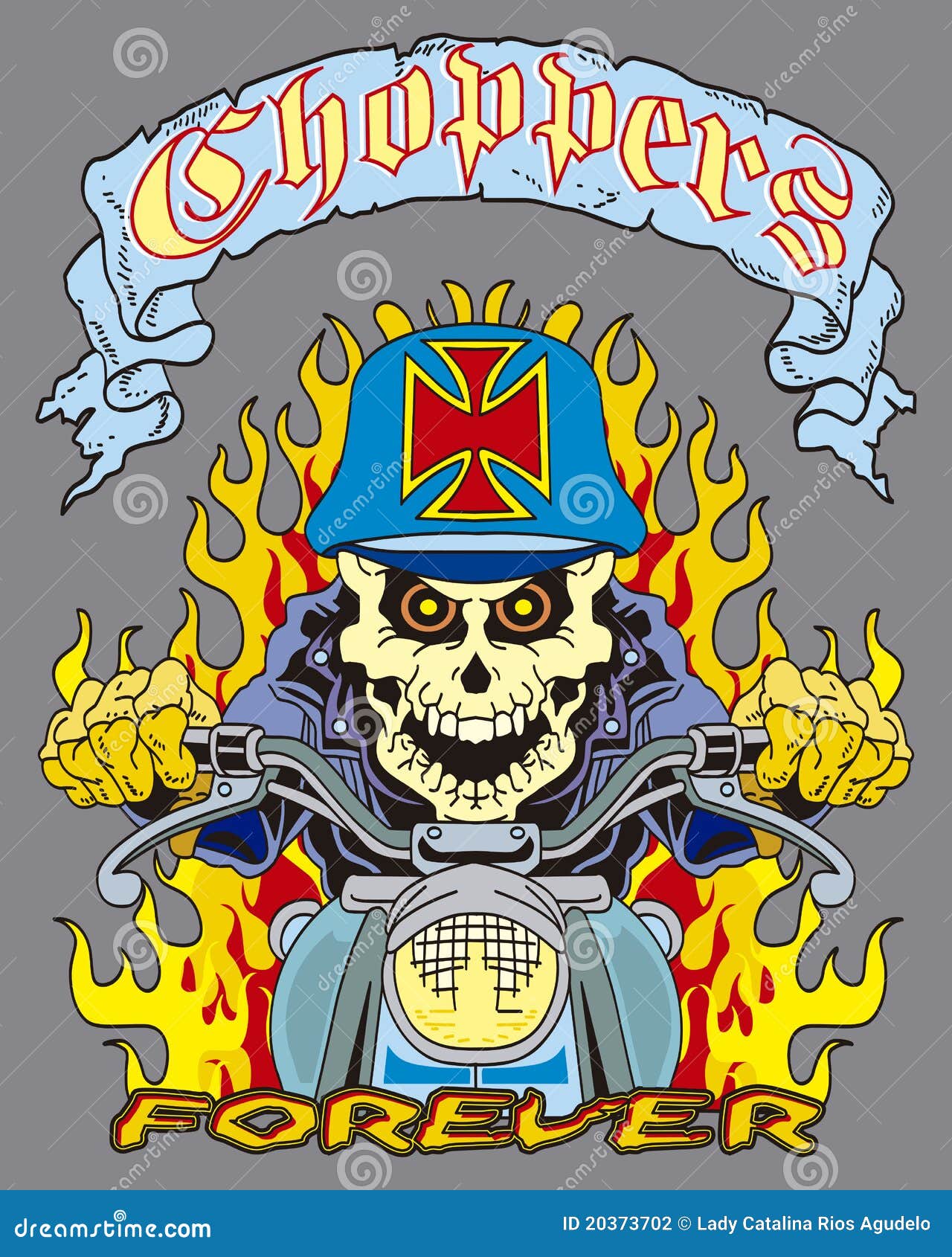 Skeleton Chopper 1 Stock Image | CartoonDealer.com #1970395