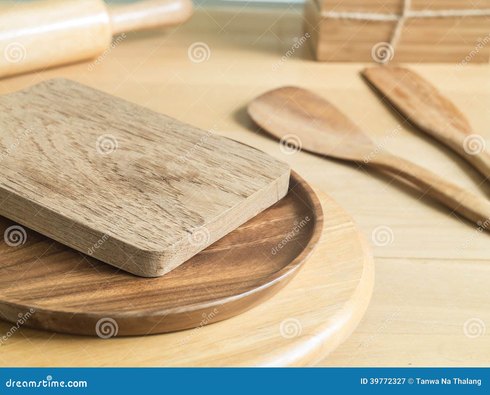 Chopping Board and Baking Utensils Stock Image - Image of rolling ...