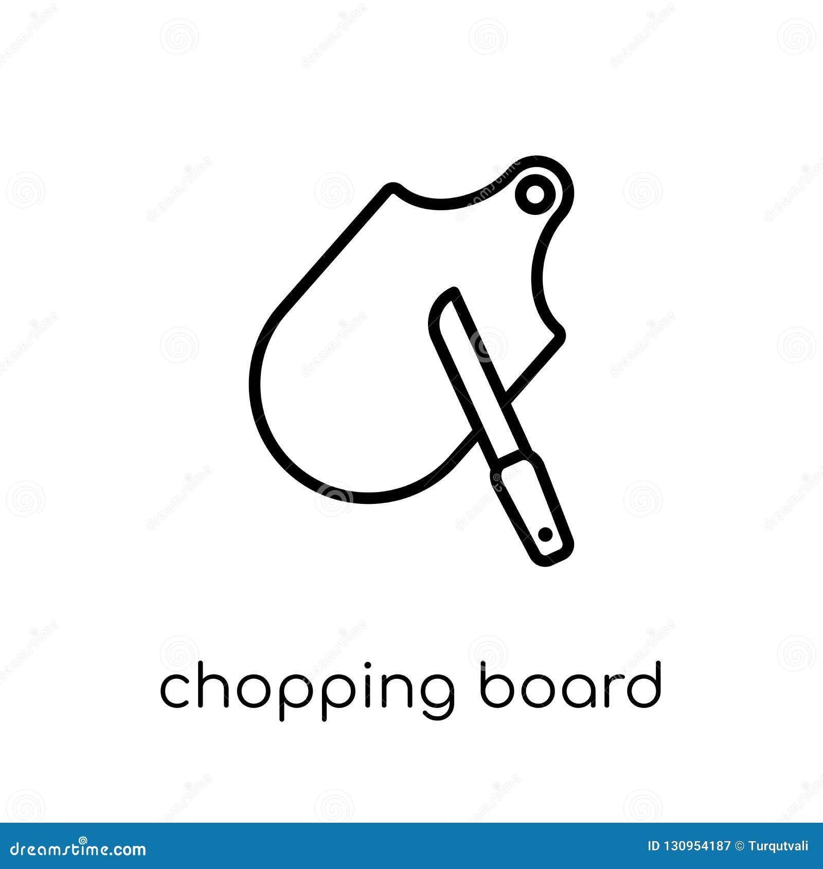 Chopping Board Icon from Kitchen Collection. Stock Vector ...